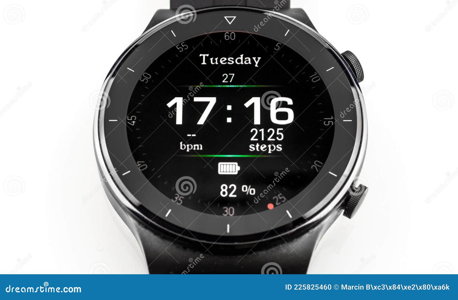 Modern Black Wristwatch for Communication with the Phone Stock Photo ...