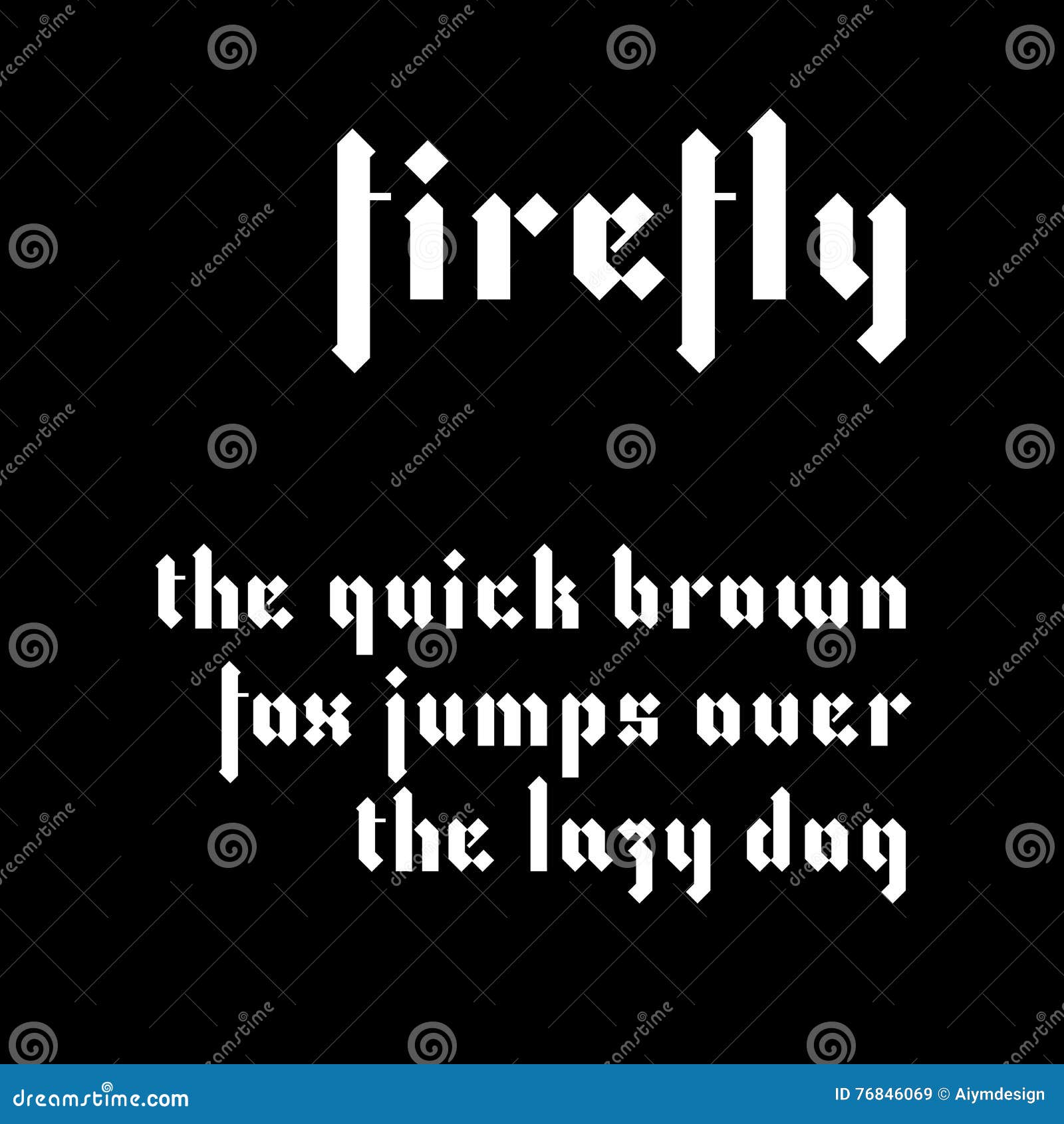 Modern Blackletter Font in Lowercase Stock Vector - Illustration of ...