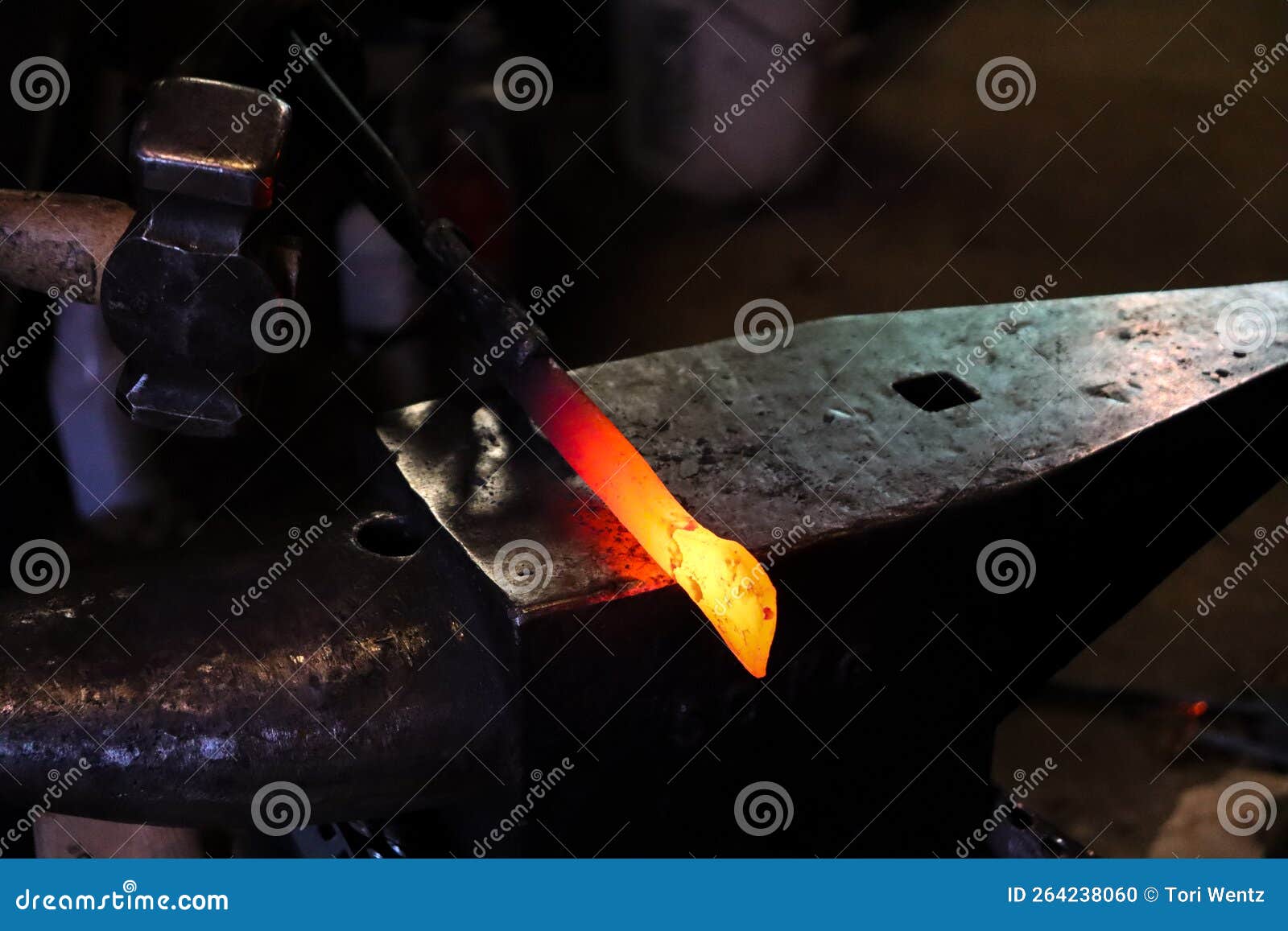 Modern Blacksmith Working in His Shop Stock Photo - Image of modern ...