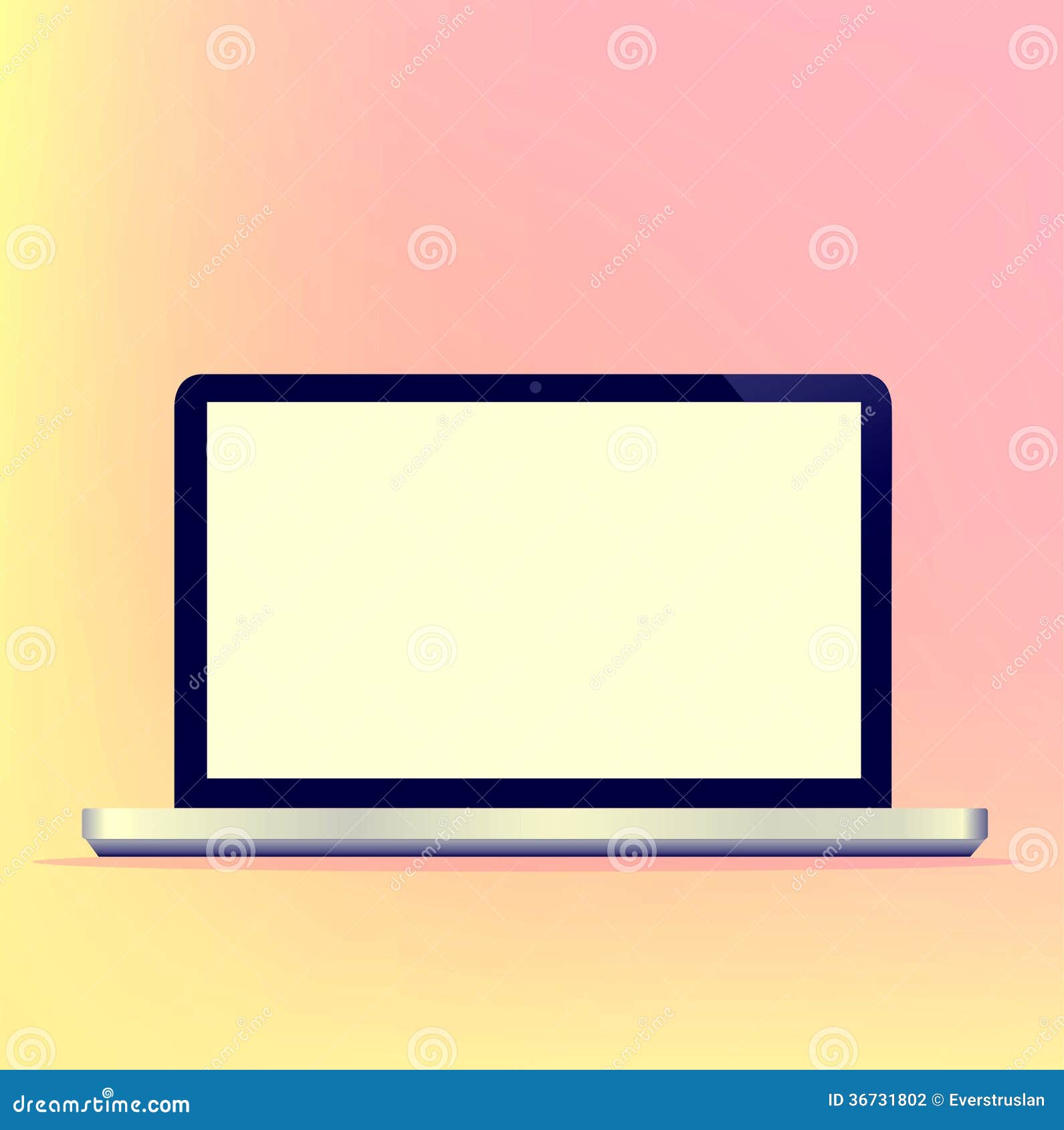 Modern Blank Computer Technology Laptop Screen New Digital Technology ...