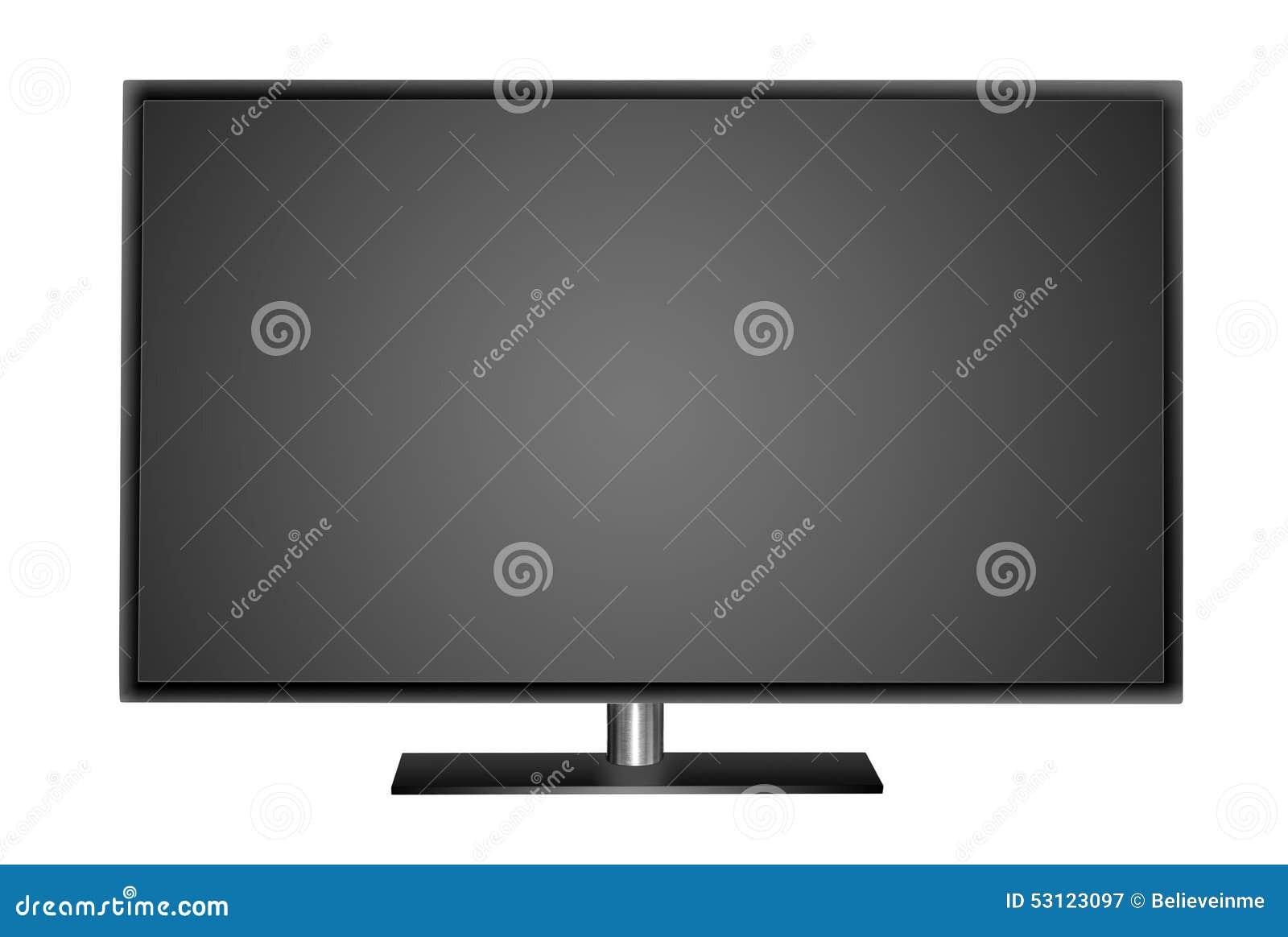 Modern Blank Flat Screen TV Set Stock Image - Image of definition ...