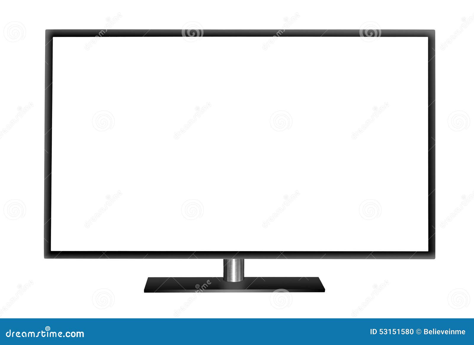 4k Flat-screen LCD Computer Monitor, TV Mockup, Black Blank HD Monitor ...
