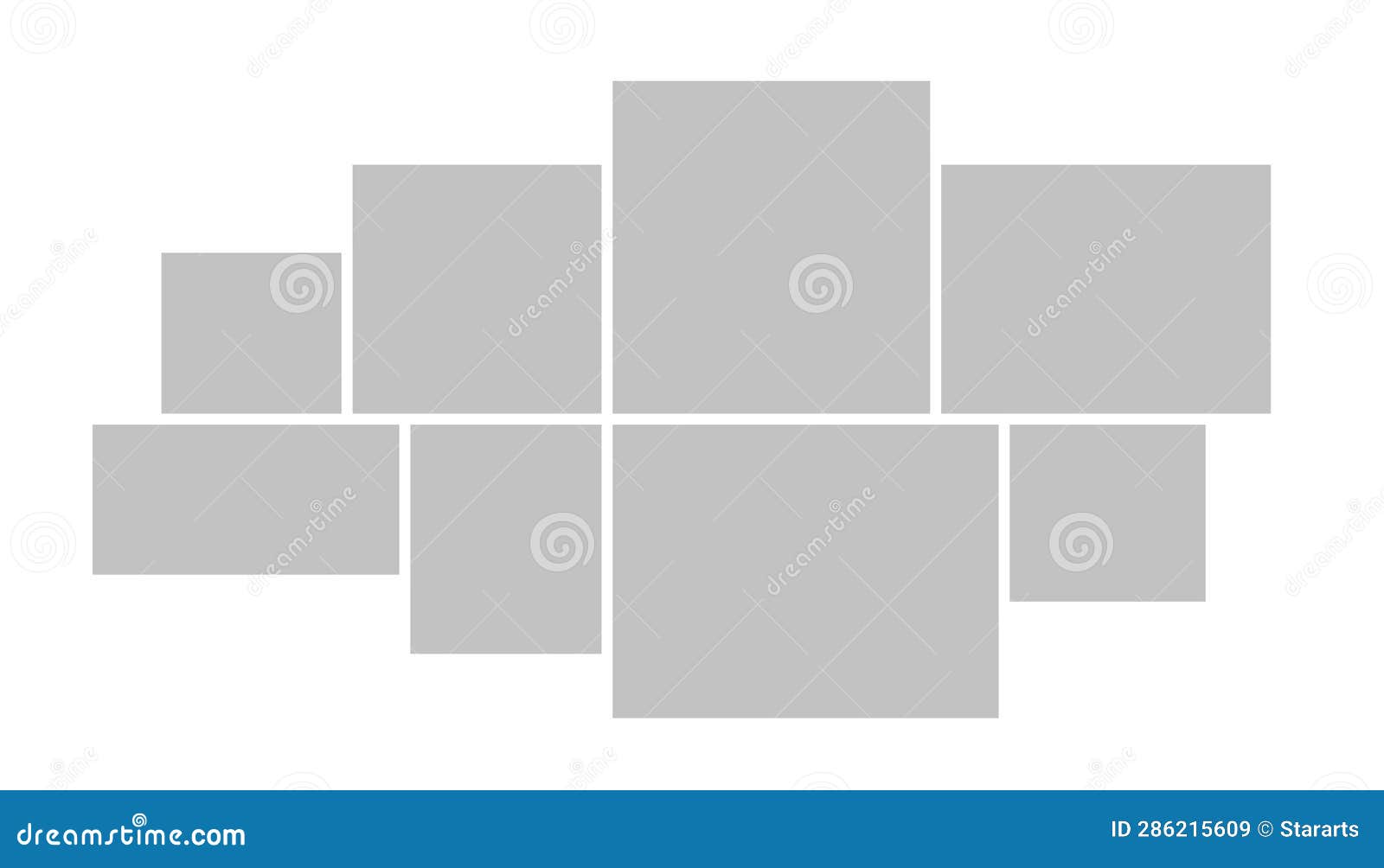 Modern and Blank Images Collage Frame Template for Album Presentation ...