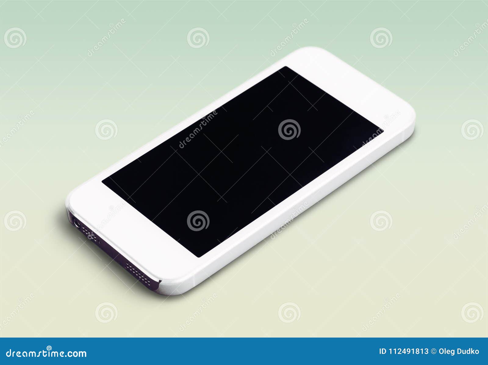 Blank Screen of Modern Mobile Phone Isolated on Stock Image - Image of ...