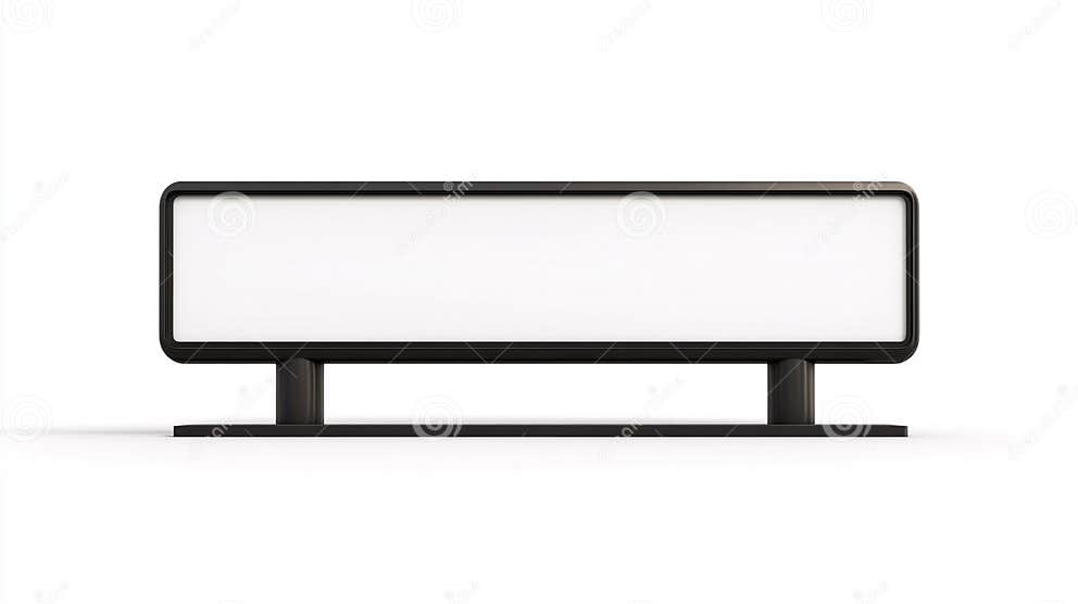 Modern Blank Rectangular Billboard Sign Outdoor Advertising Mockup ...