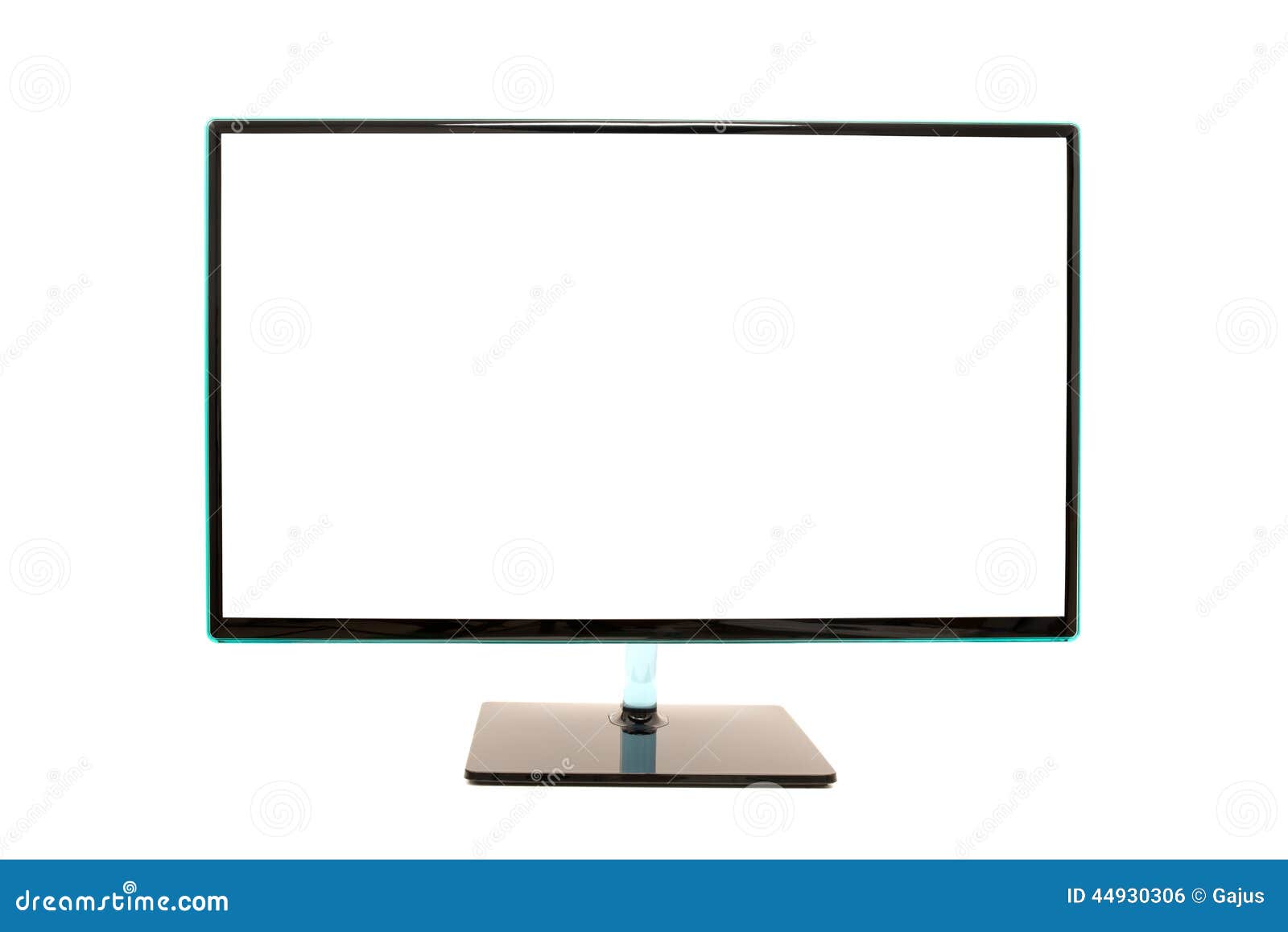 Modern Blank White Computer Monitor Stock Photo - Image of panel ...