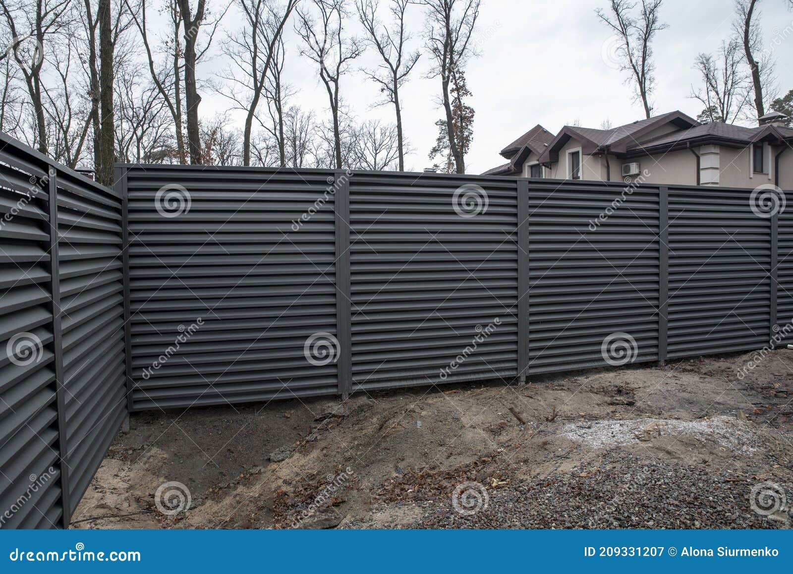 Modern Blinds Fence, Shutter Fence, Louvers Fence Stock Image - Image ...