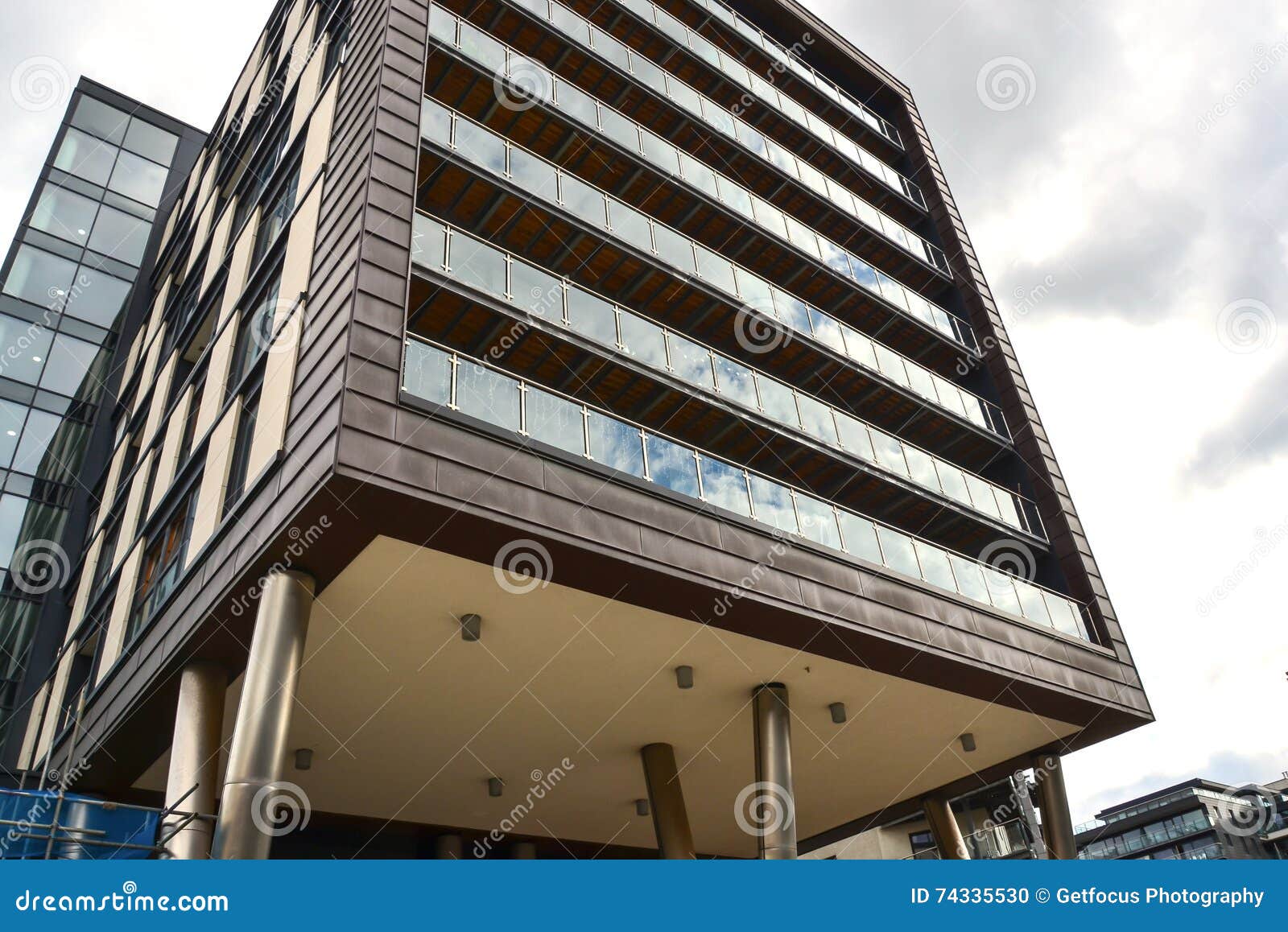 Modern block of flats stock photo. Image of reside, apartment - 74335530