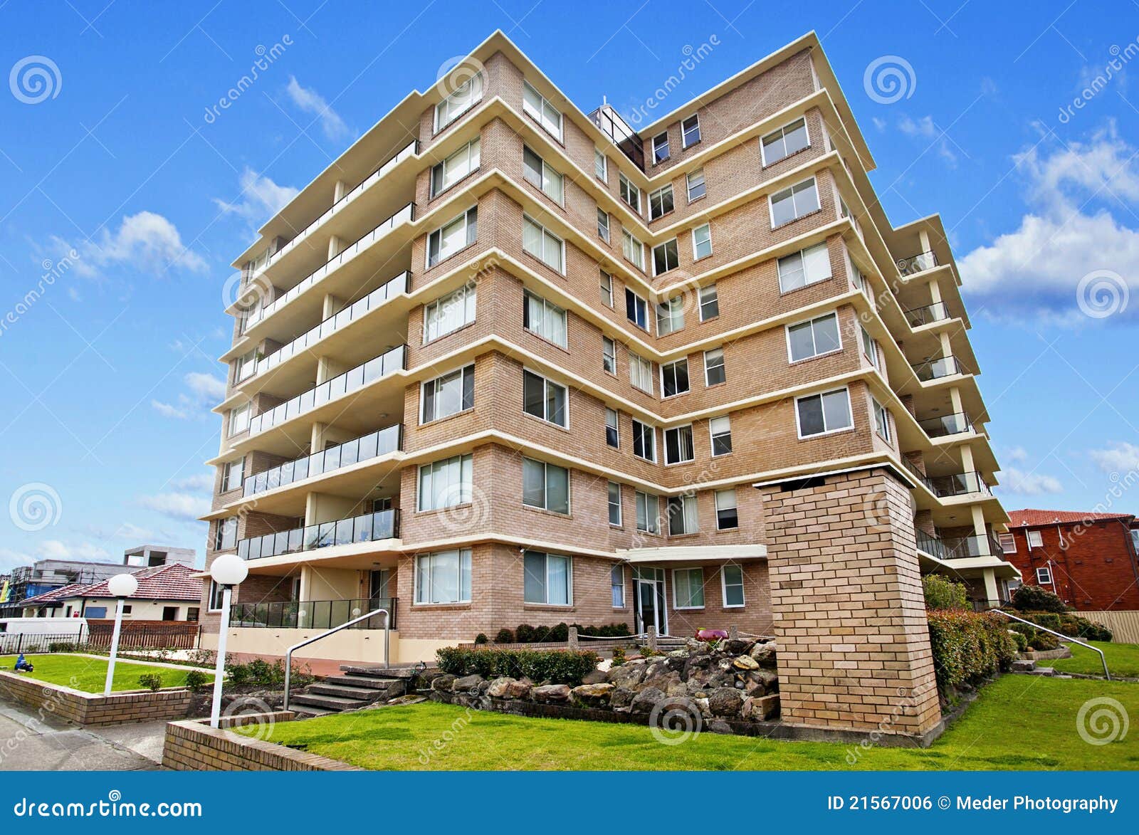 A Modern Block Of Flats Royalty-Free Stock Image | CartoonDealer.com ...