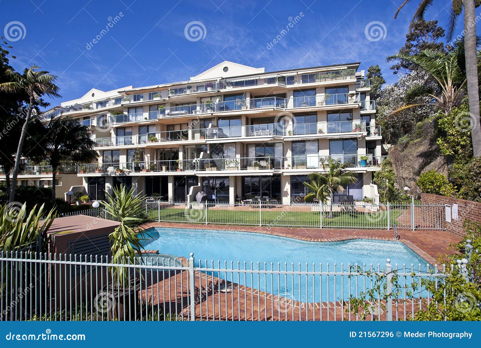 Modern block of units stock photo. Image of blue, estate - 21567296