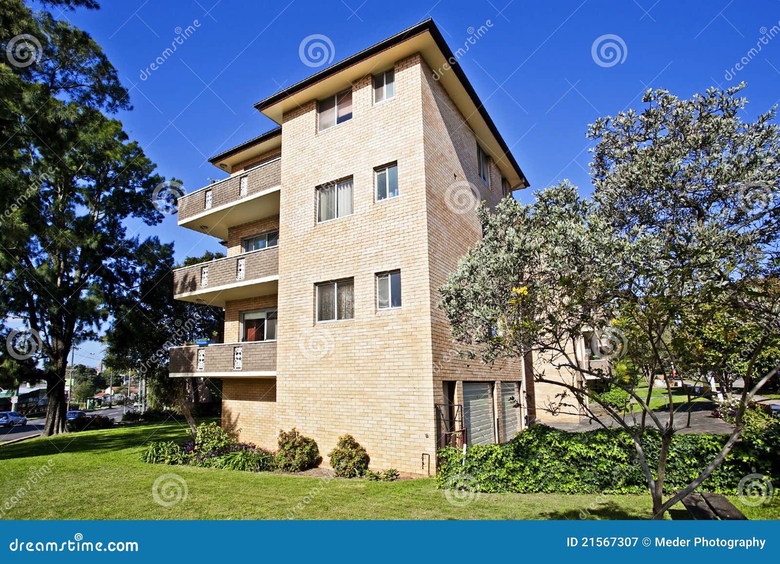 Modern block of units stock image. Image of lifestyle - 21567307