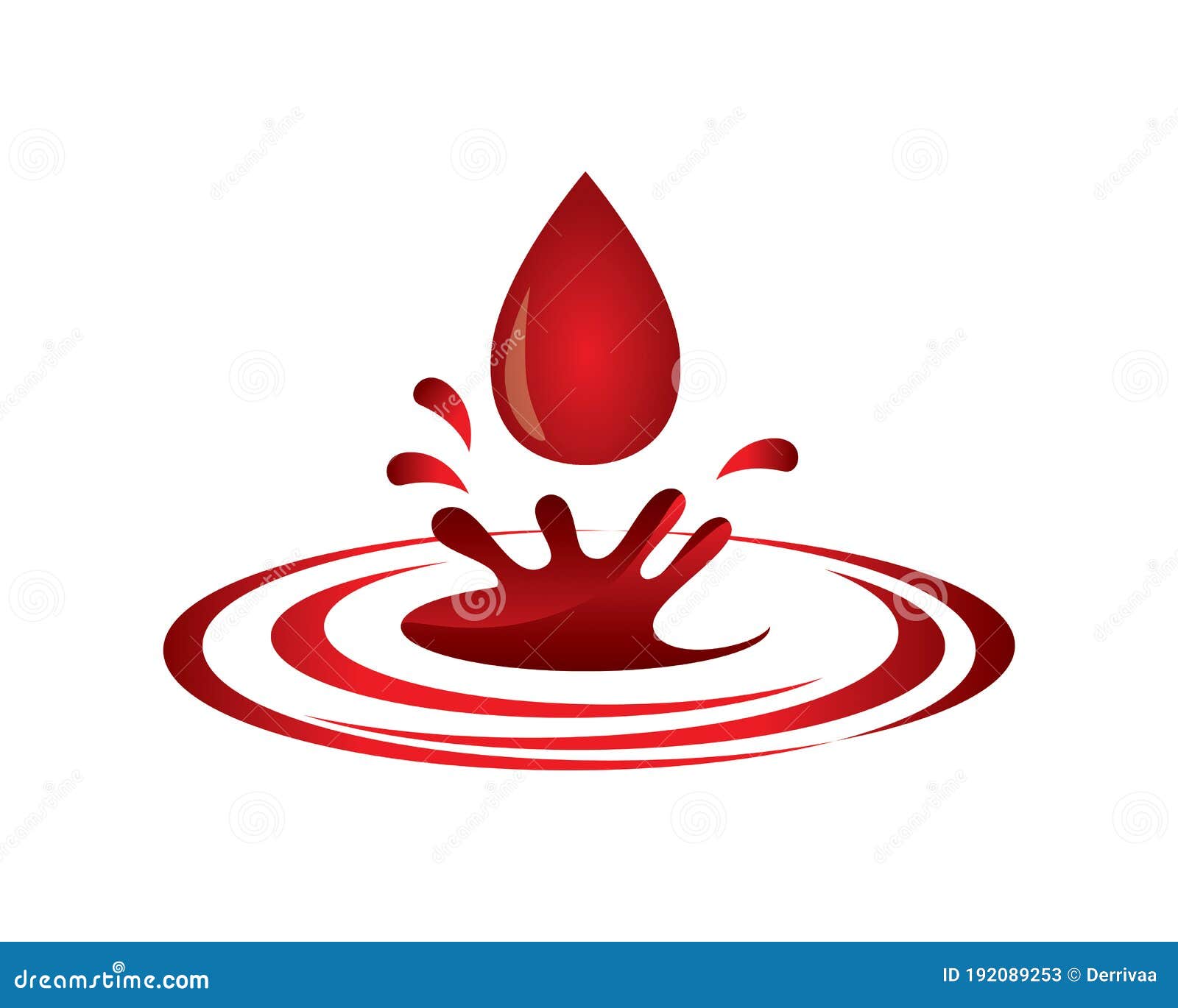Modern Blood Donor Ripple Effect Drop Stock Vector - Illustration of ...