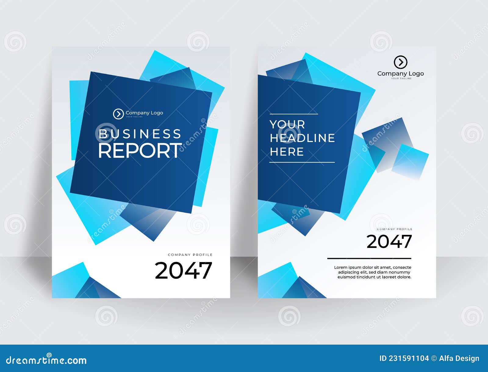 Modern Blue Abstract Background for Business Cover Design Template ...