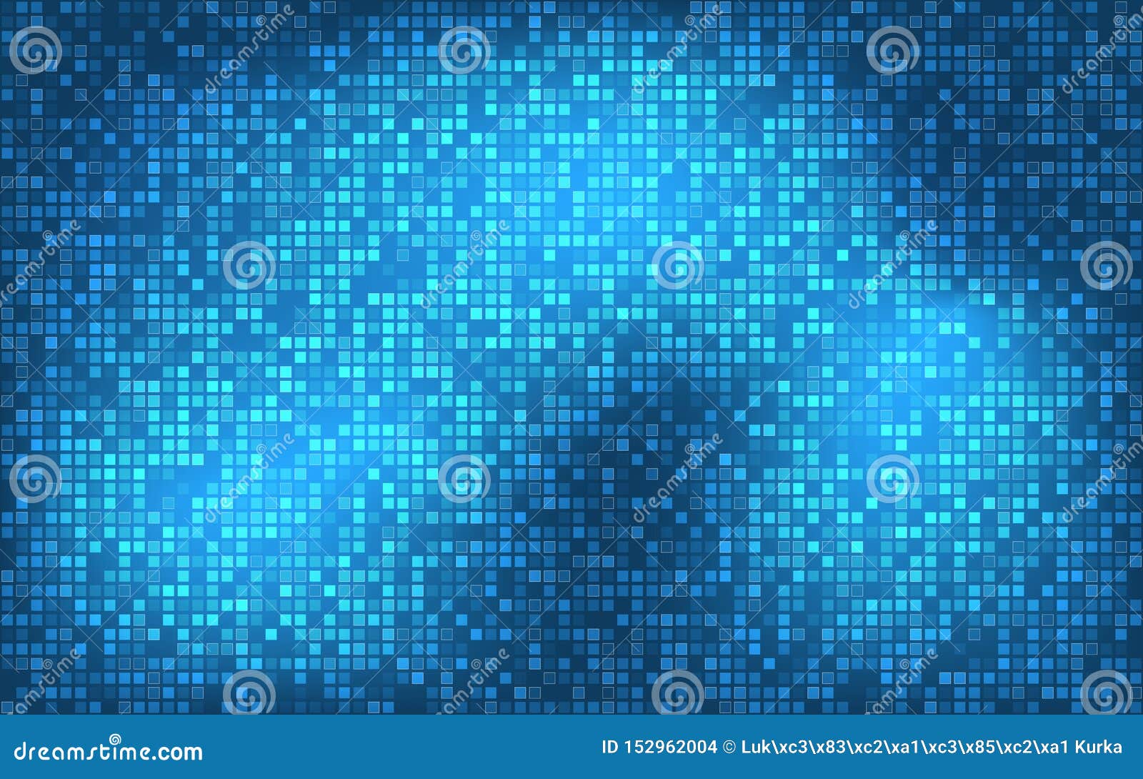 Modern Blue Abstract Background with Transparent Squares, Simple Mosaic ...