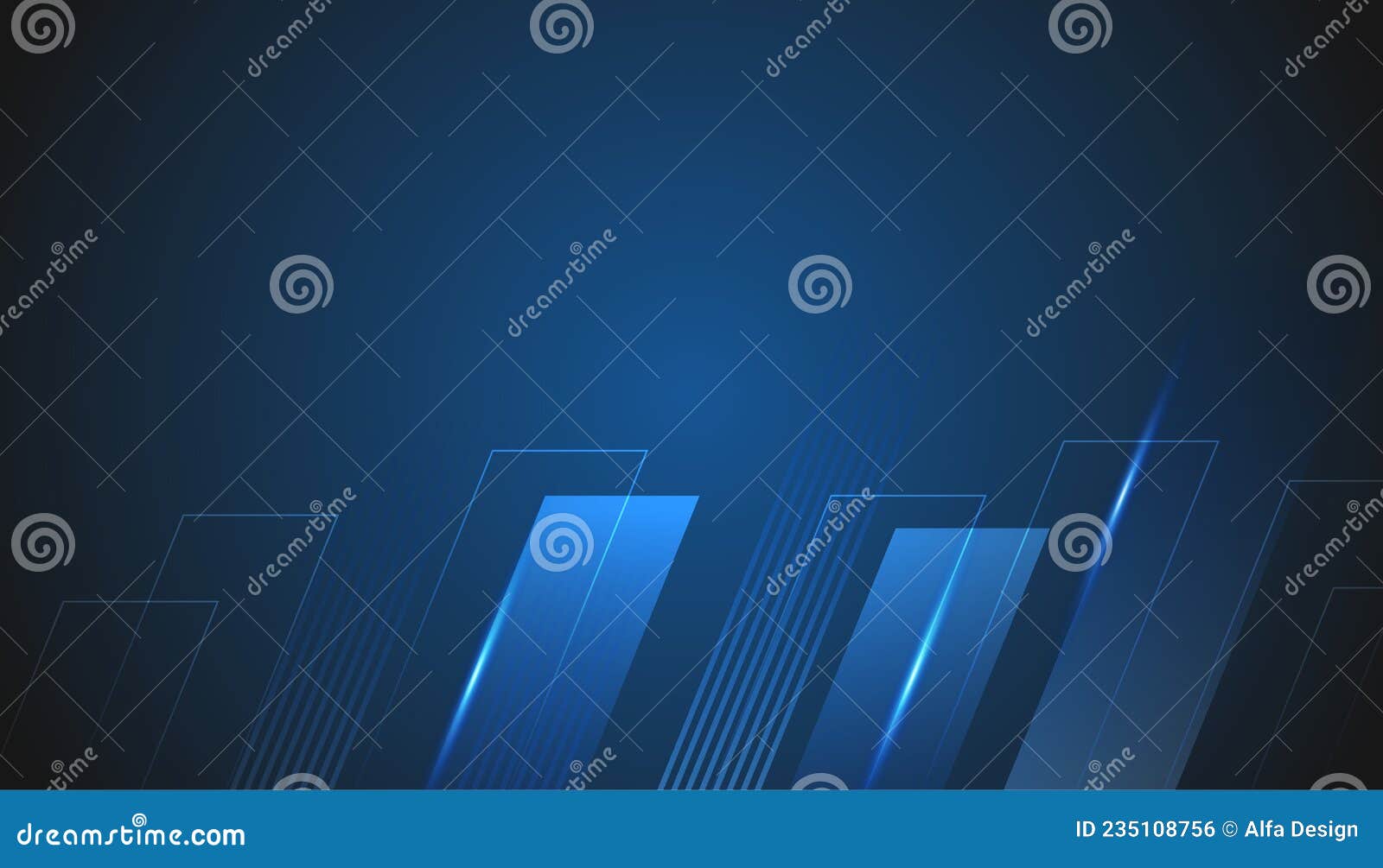 Modern Blue Abstract Business Presentation Background. Vector Abstract ...
