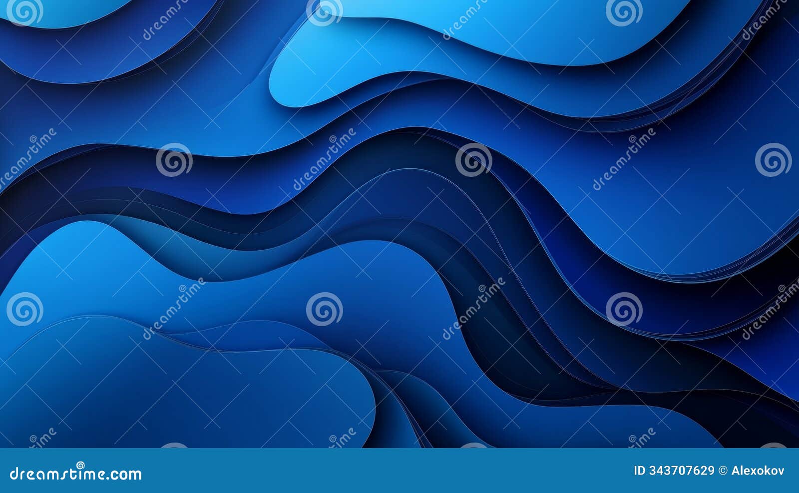 Modern Blue Abstract Curve Lines Background for Presentation Design ...