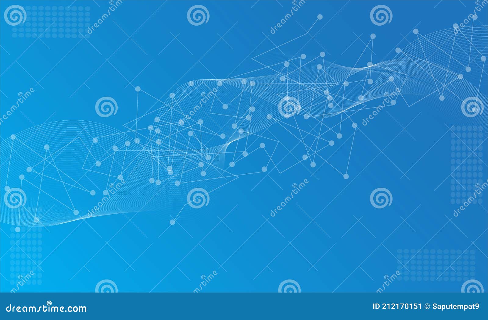 Modern Blue Abstract Wallpaper Background Illustration with Internet ...
