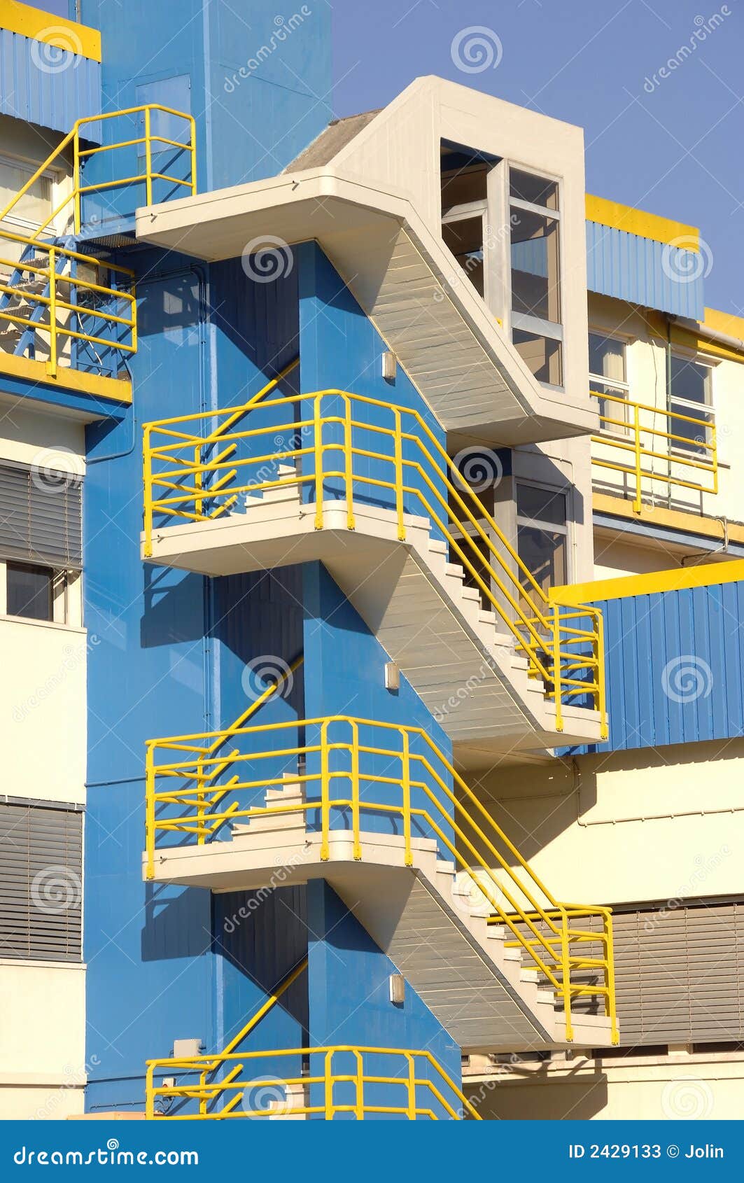 Modern Blue Apartments Block Stock Image - Image of modern, construct ...