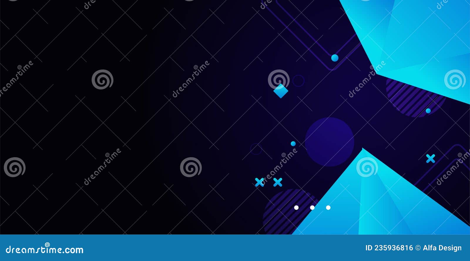 Modern Blue and Black Technology Digital Abstract Background. Vector ...