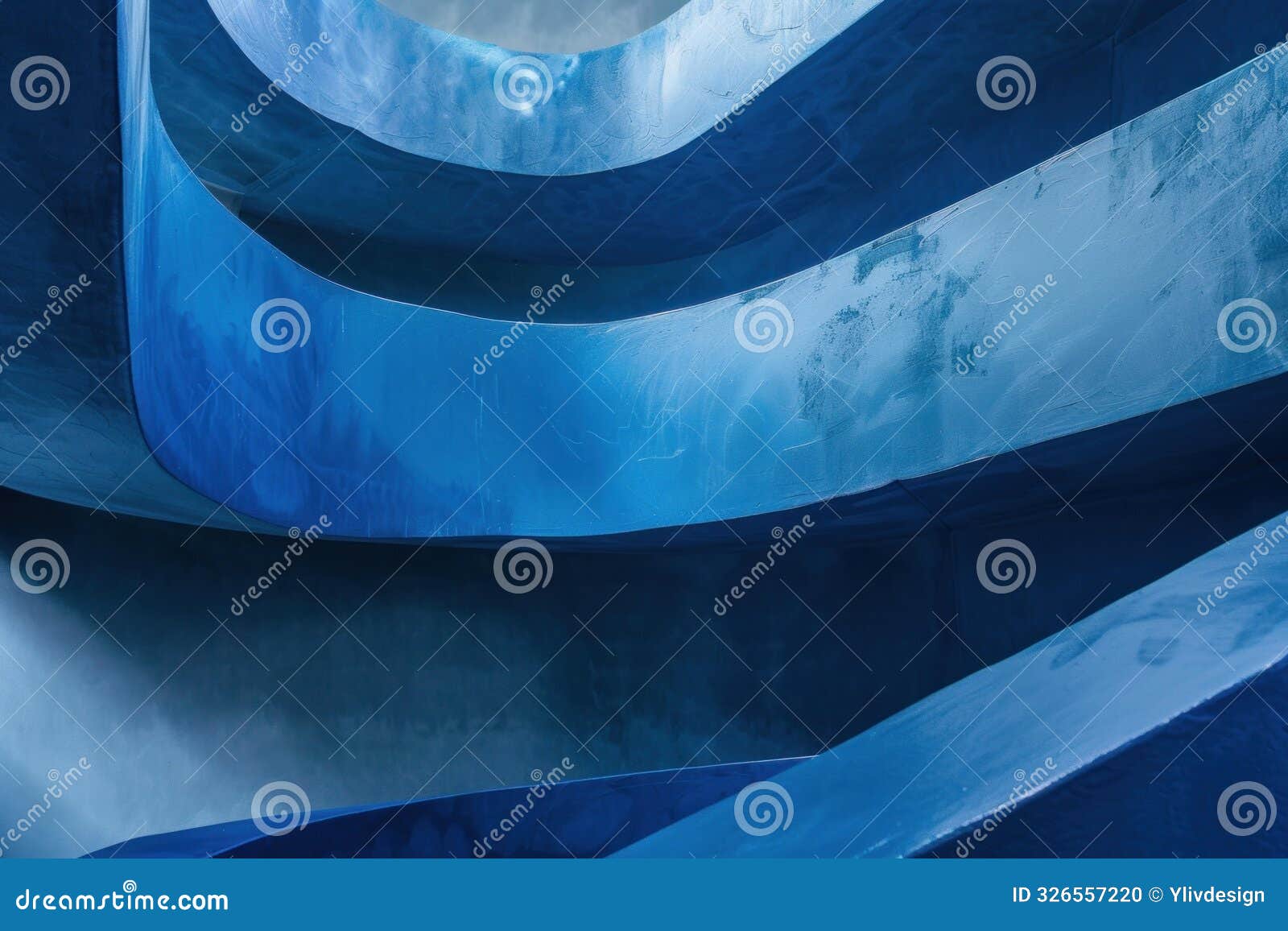 Modern Blue Building Facade Showing Abstract Architectural Design Stock ...