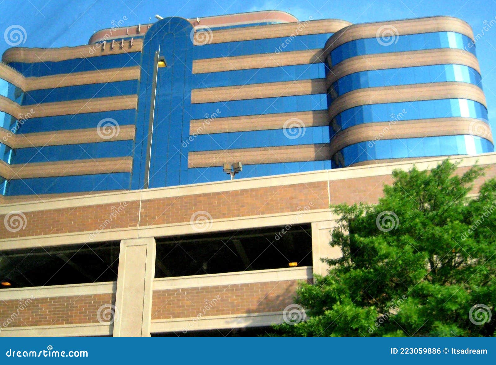 Blue modern building editorial photo. Image of blue - 223059886