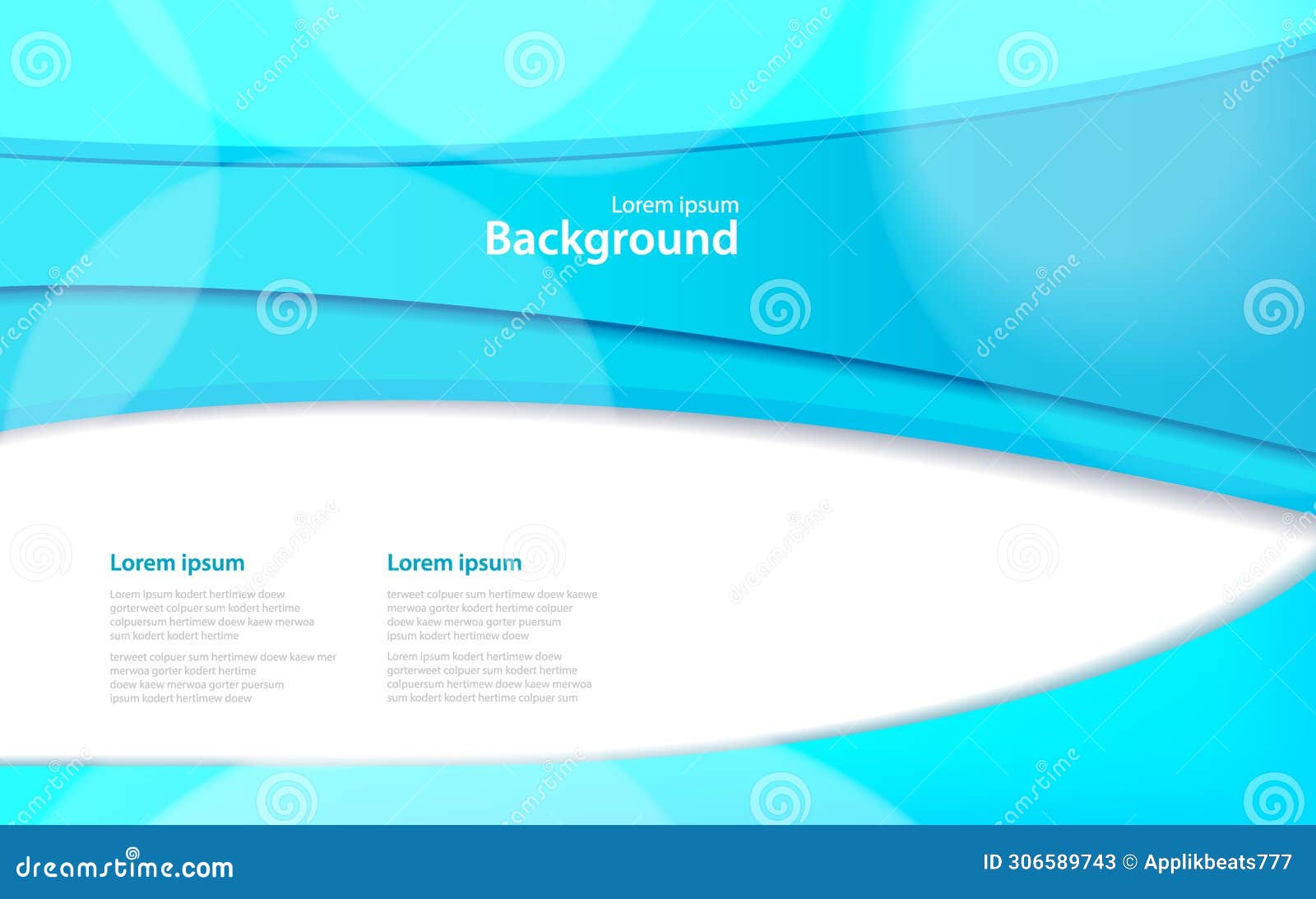 Modern Blue Business Presentation Template, Vector Illustrator Stock ...