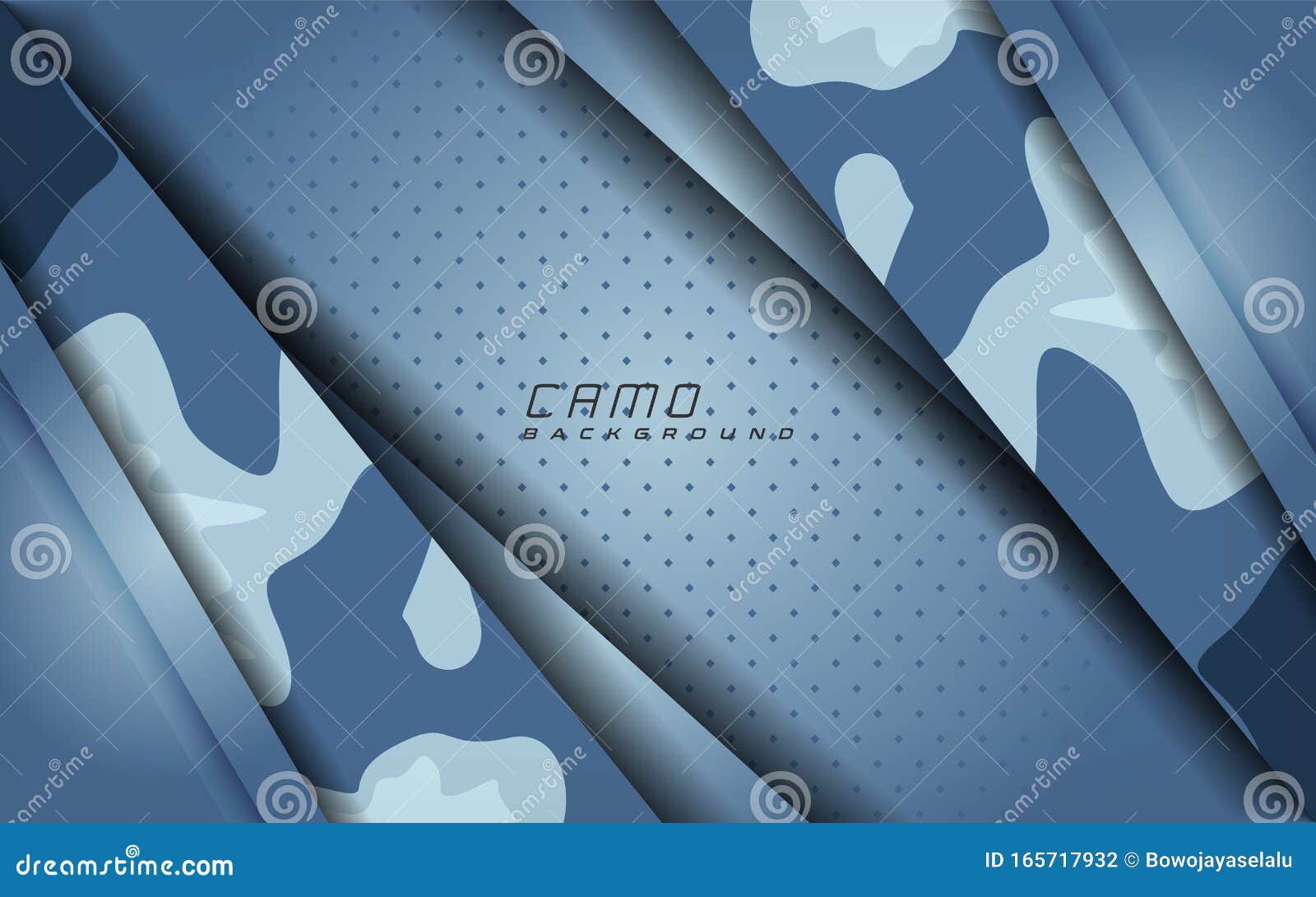 Modern Blue Camo Abstract Background Design Stock Vector - Illustration ...