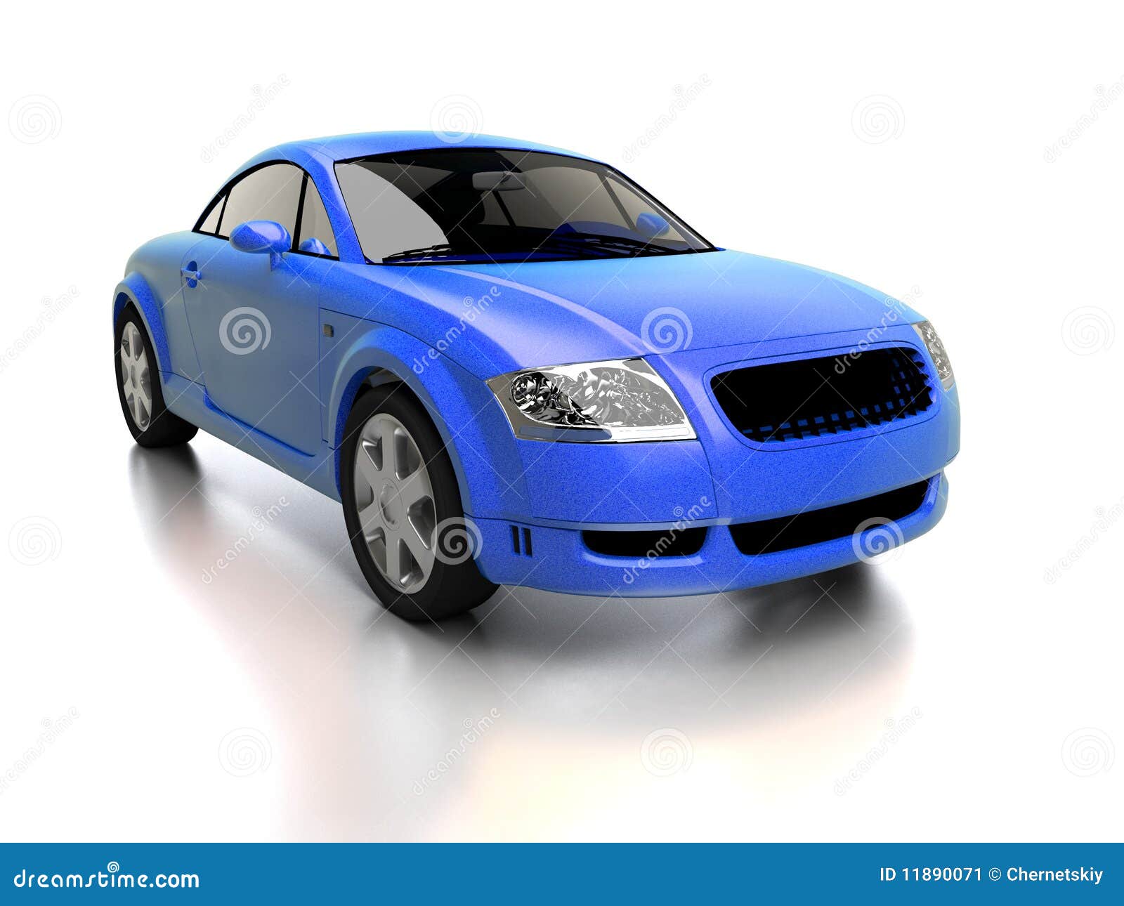Modern blue car front view stock illustration. Illustration of speed ...