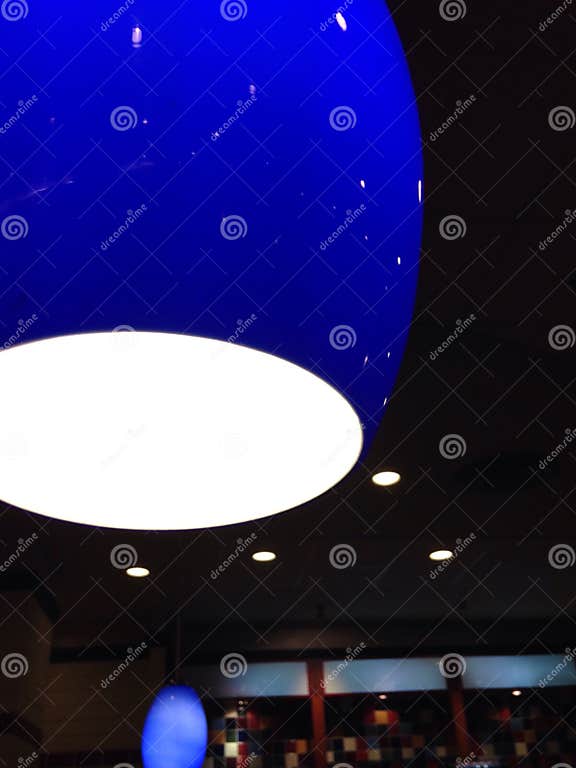 Modern blue ceiling light stock image. Image of background - 51370035
