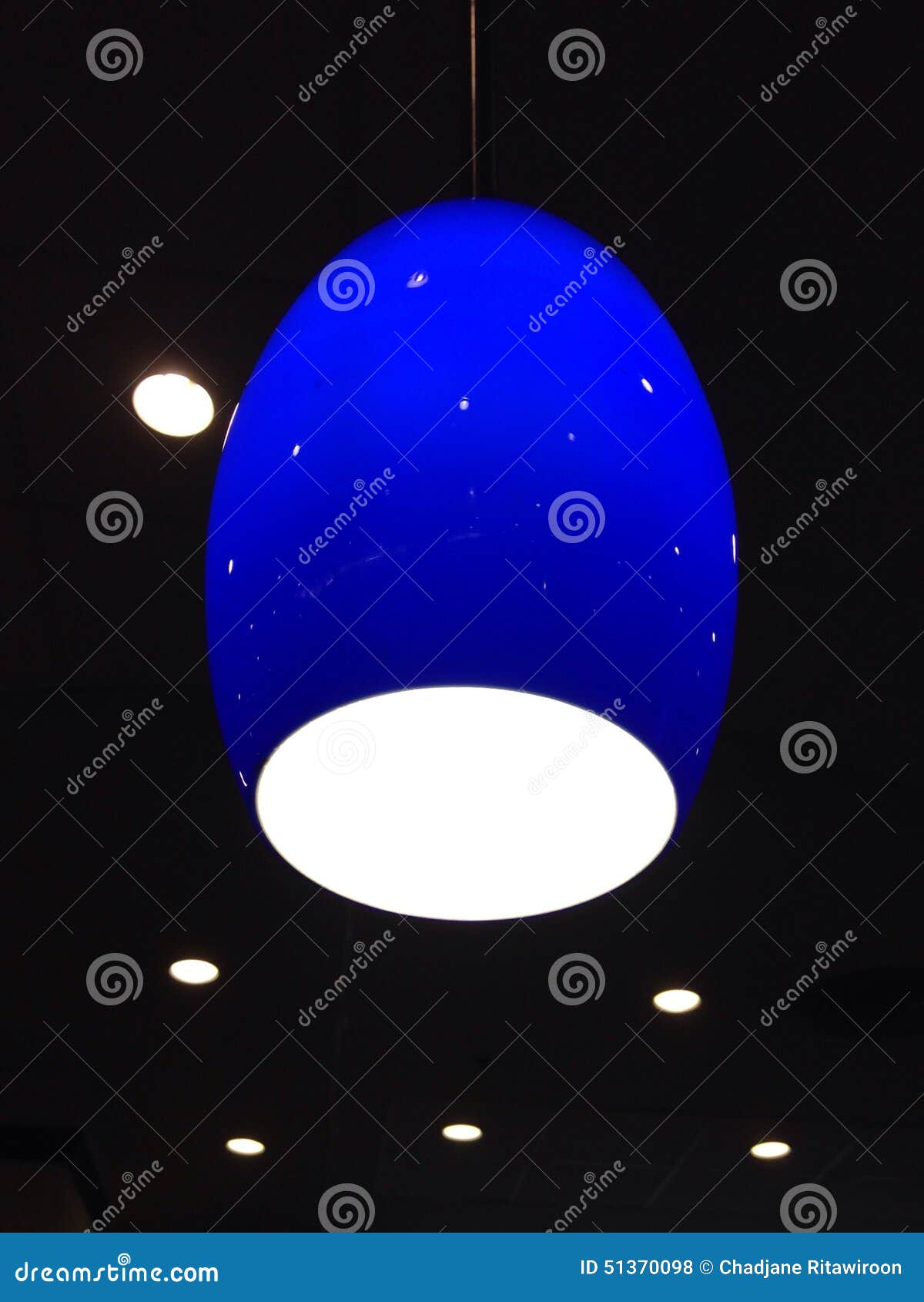 Modern blue ceiling light stock photo. Image of fashion - 51370098