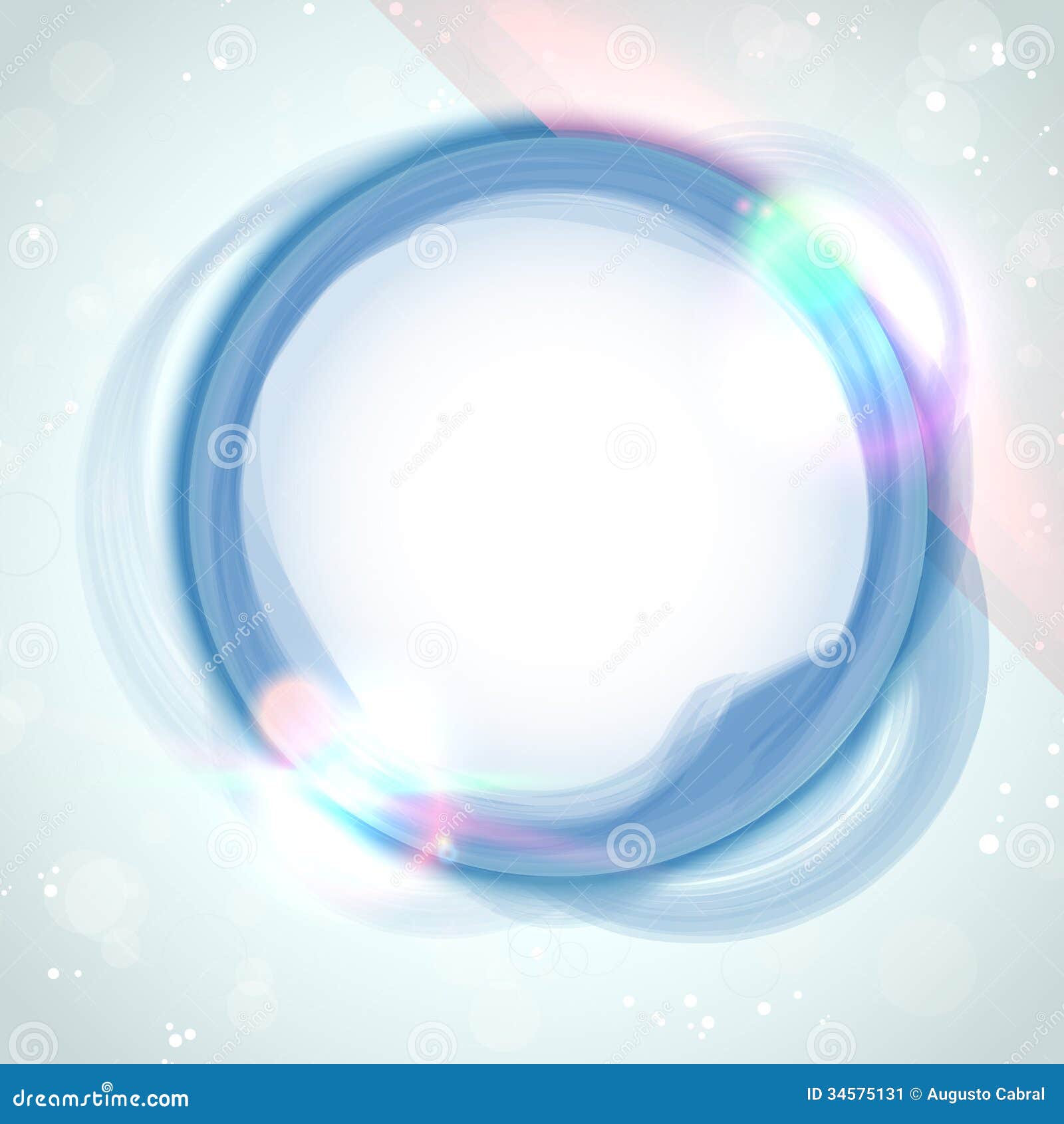Modern Blue Circle Glowing Effects Stock Illustration - Illustration of ...