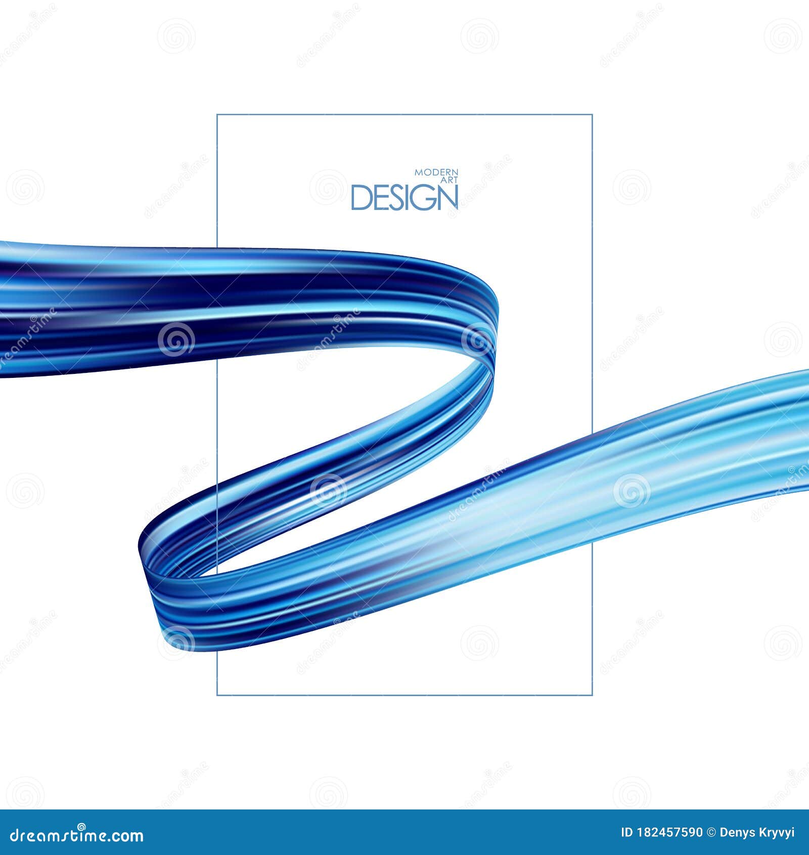 Modern Blue Color Flow Background. Abstract Wave Twisted Liquid Shape ...