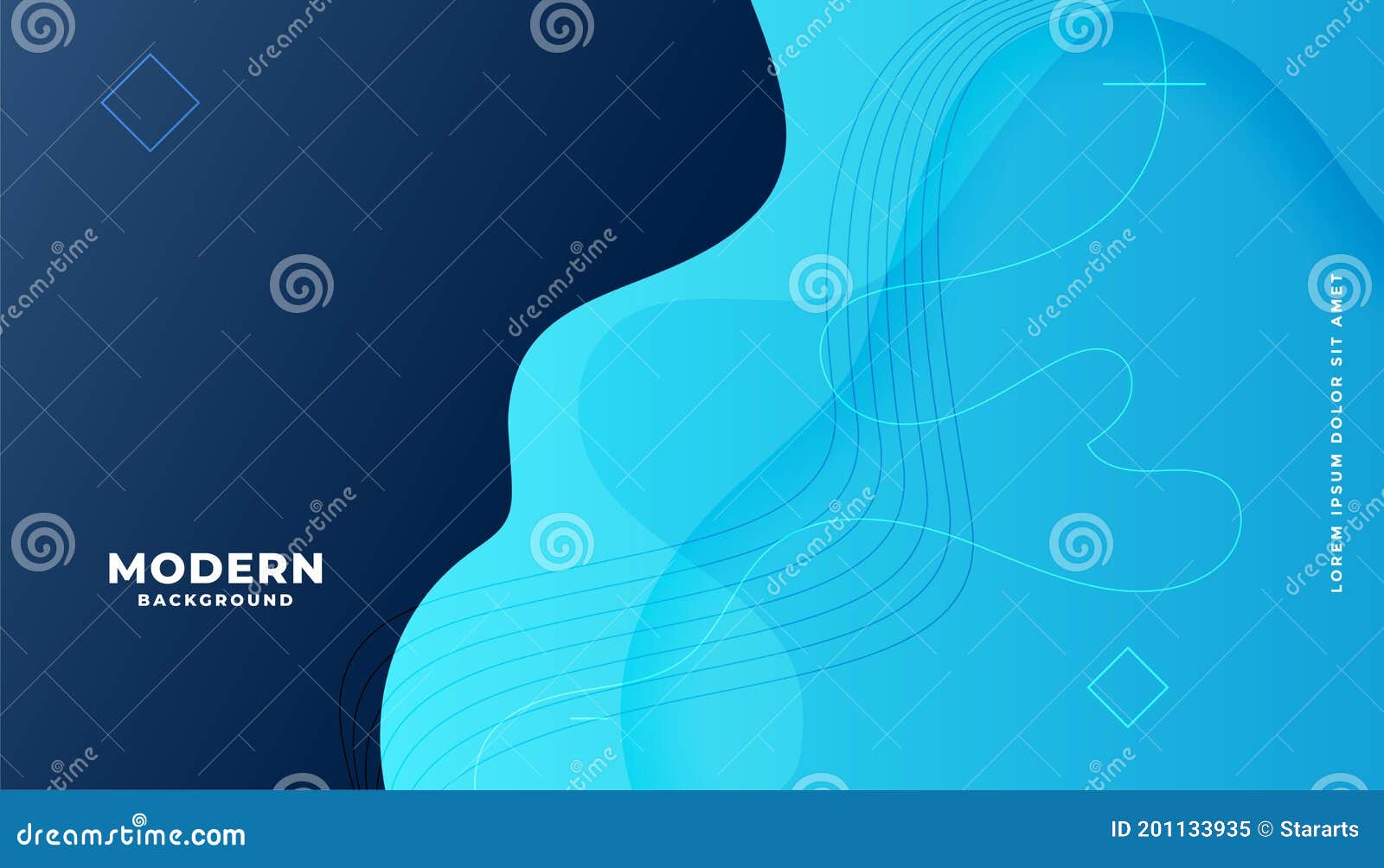 Modern Blue Fluid Gradient Background with Curvy Shapes Stock Vector ...