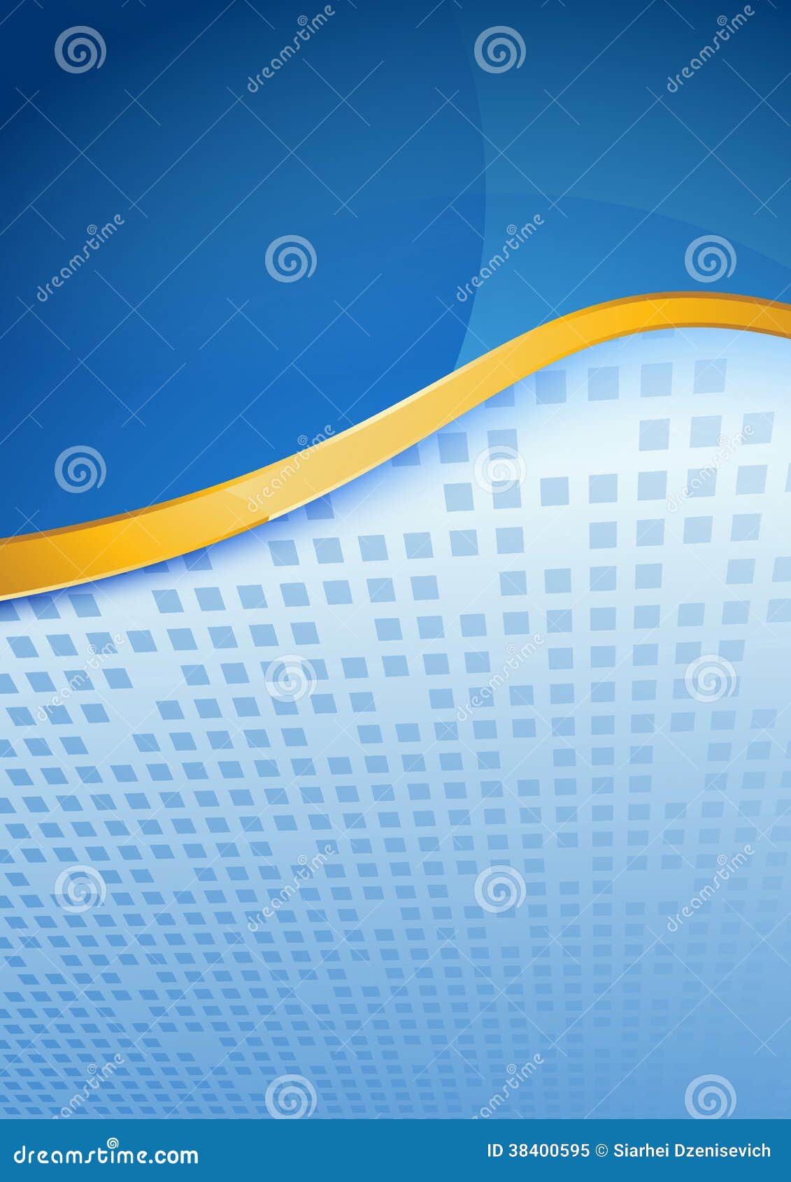 Modern Blue Folder Golden Border Stock Vector - Illustration of border ...