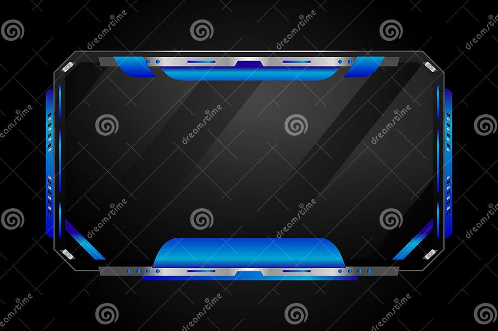 Modern Blue Game Overlay Stream Panel Concept Stock Vector ...