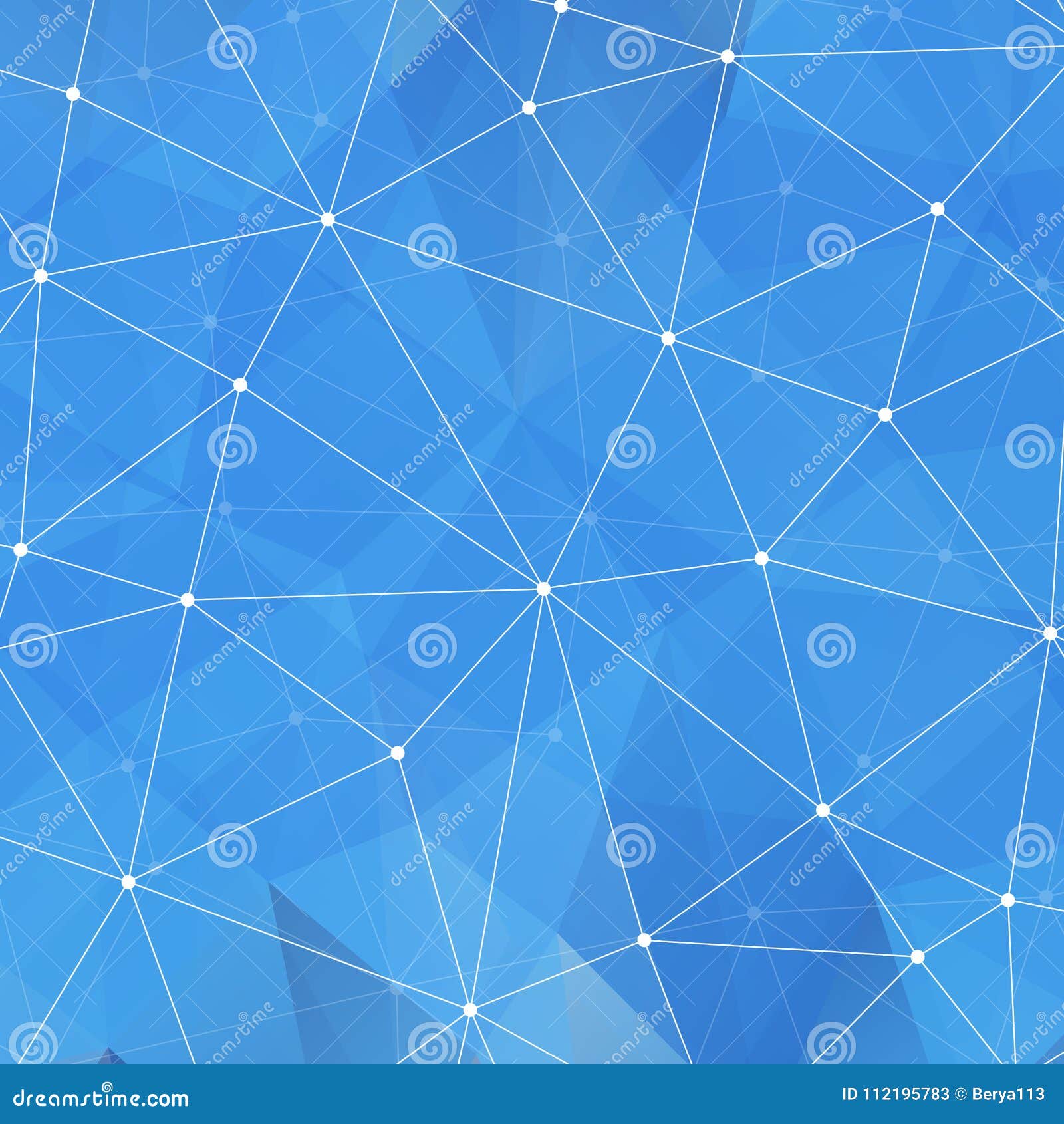 Modern Blue Geometric Texture Consisting of Triangles, Illustration ...