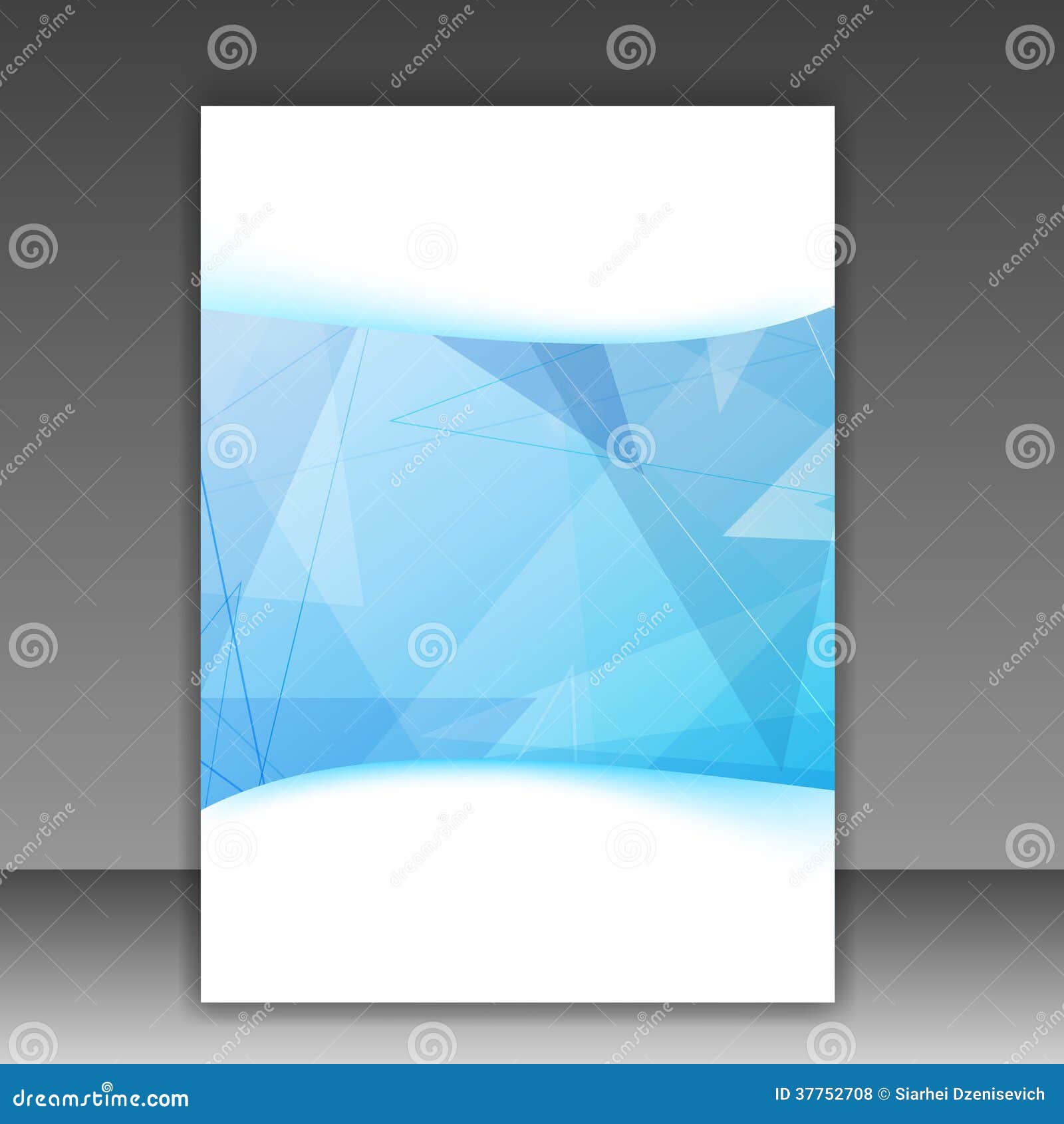 Modern Blue Geometrical Folder Template Stock Vector - Illustration of ...