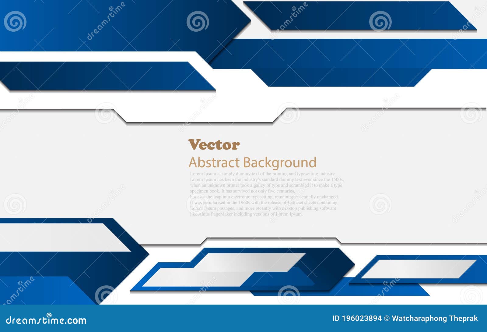 Modern Blue Geometry Element Background with Simple Text Stock Vector ...