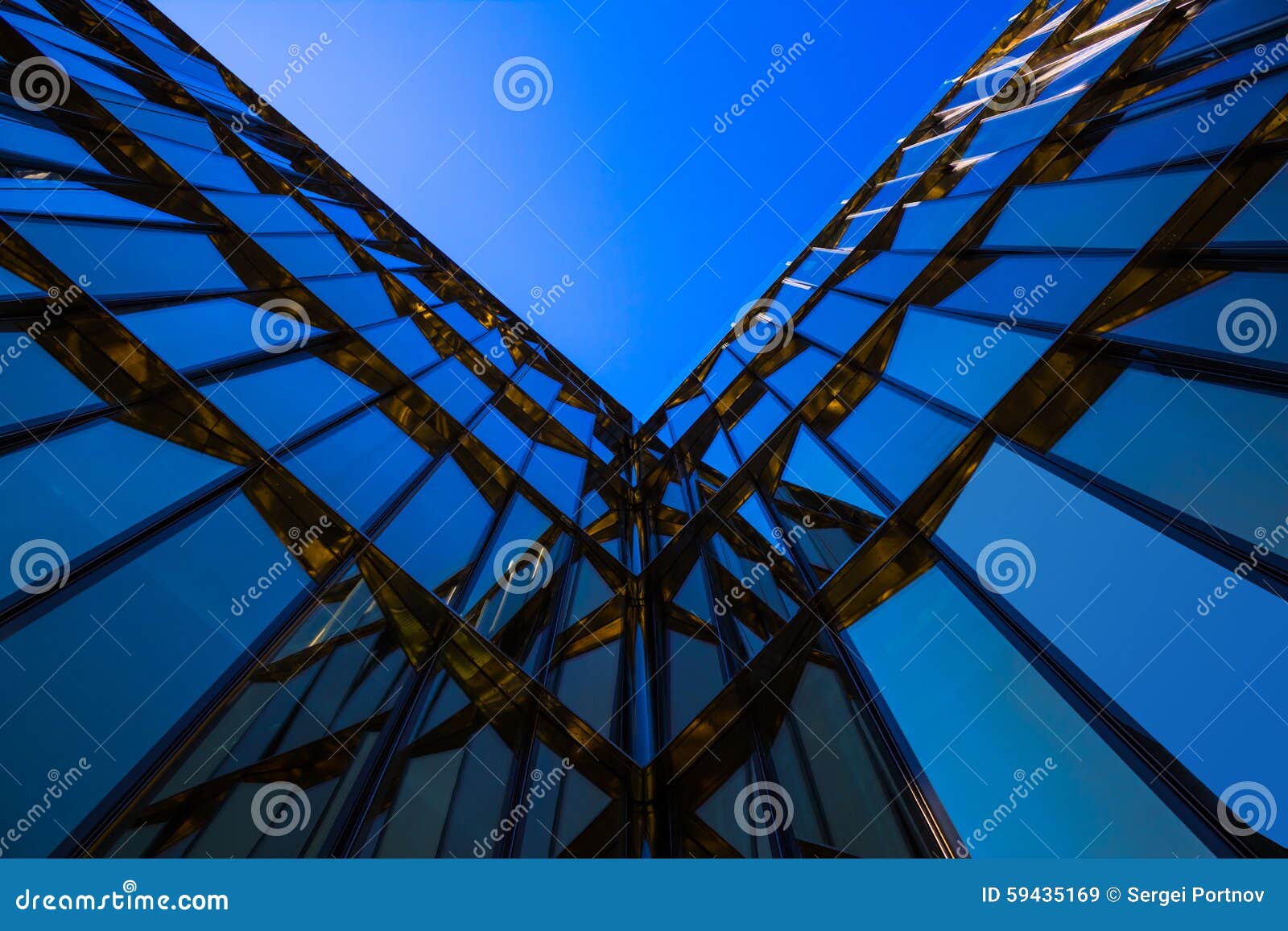 Modern Blue Glass Business Building (business Center) Stock Image ...