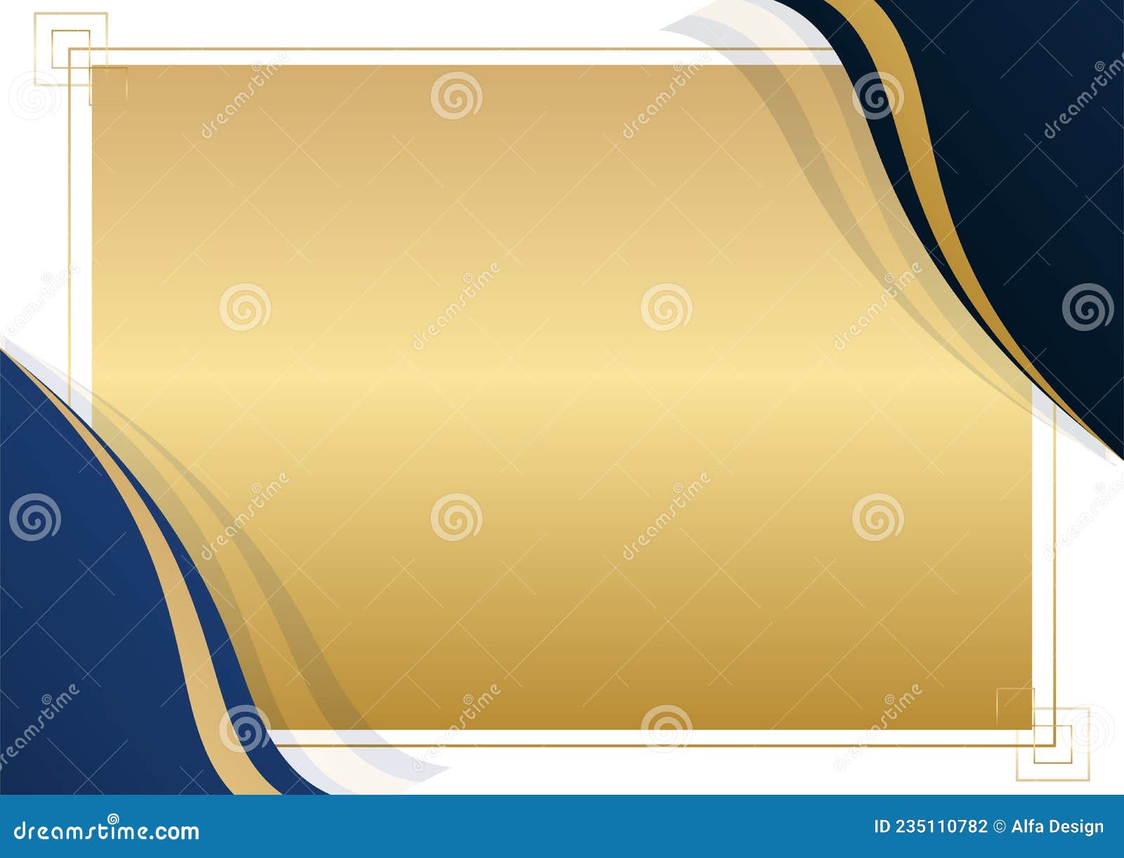 Modern Blue and Gold Abstract Background. Vector Abstract Graphic ...