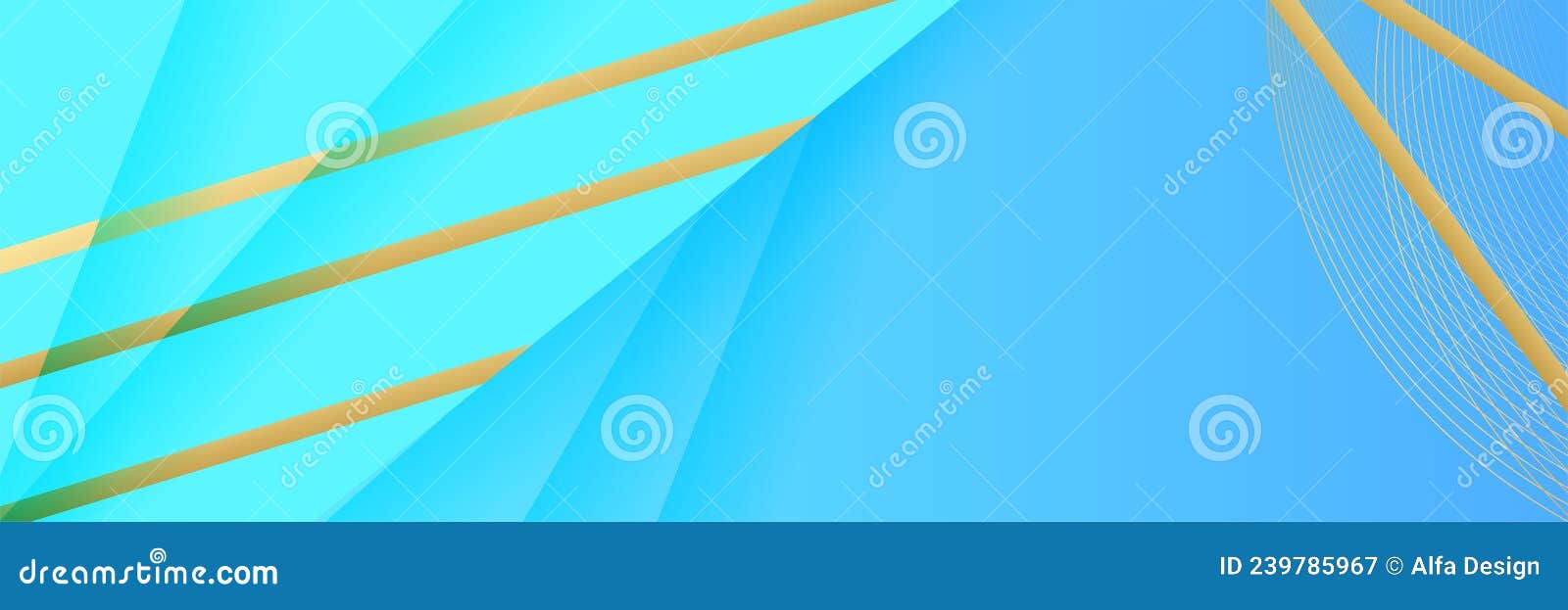 Modern Blue and Gold Abstract Banner Background Stock Illustration ...