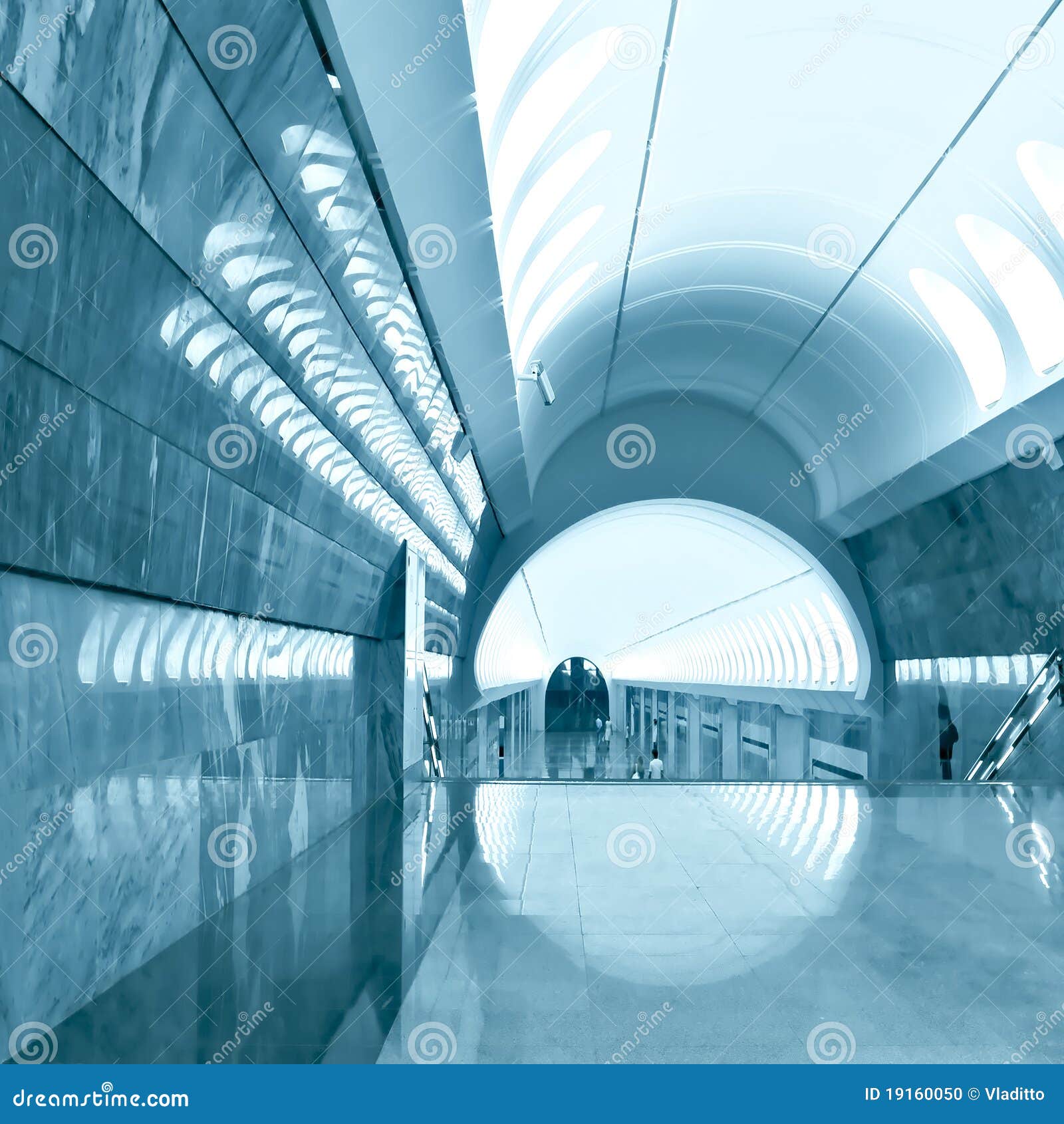 Modern blue hall stock photo. Image of marble, clean - 19160050