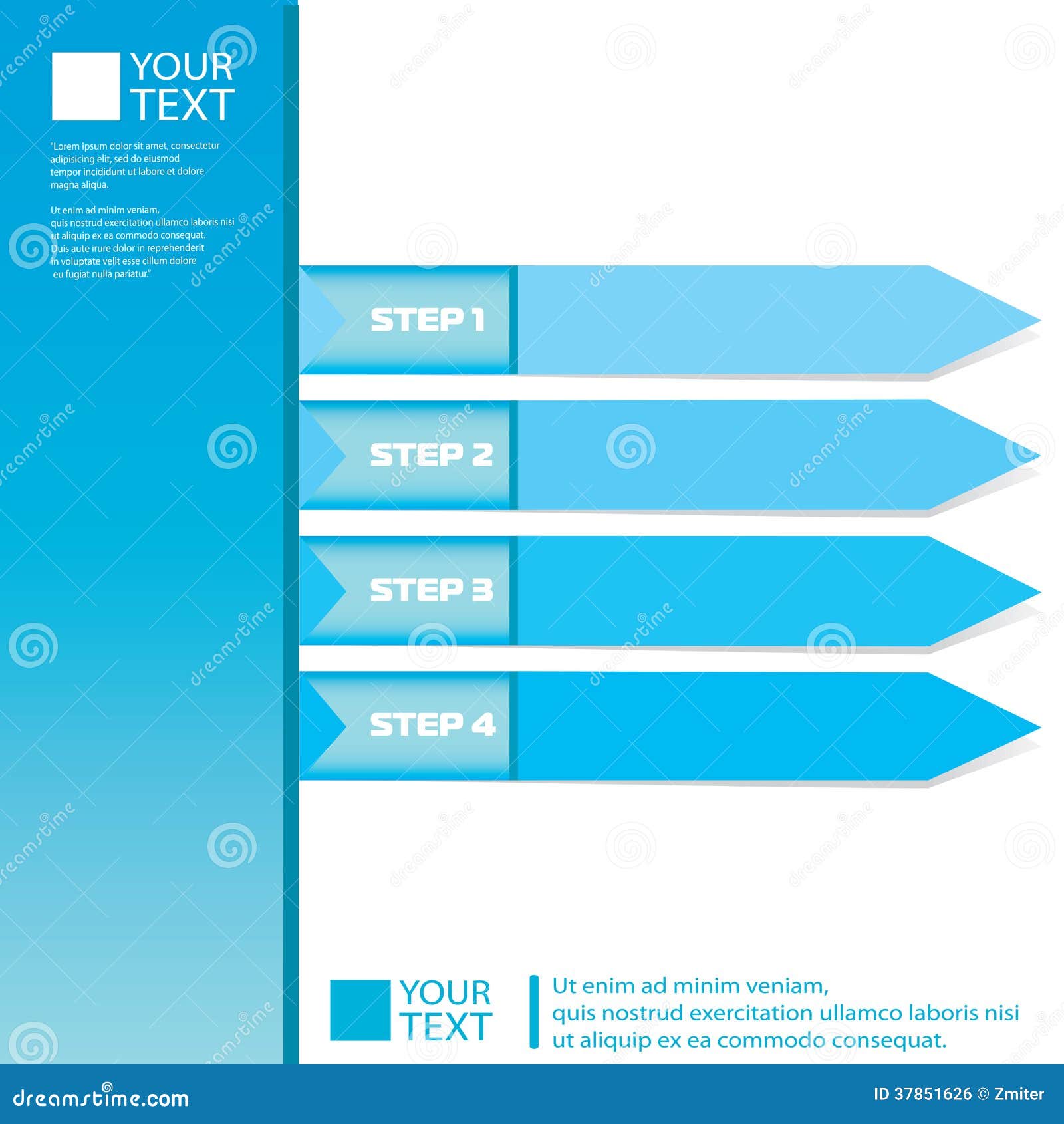 Modern Blue Infographics Numbered Banners Stock Vector - Illustration ...