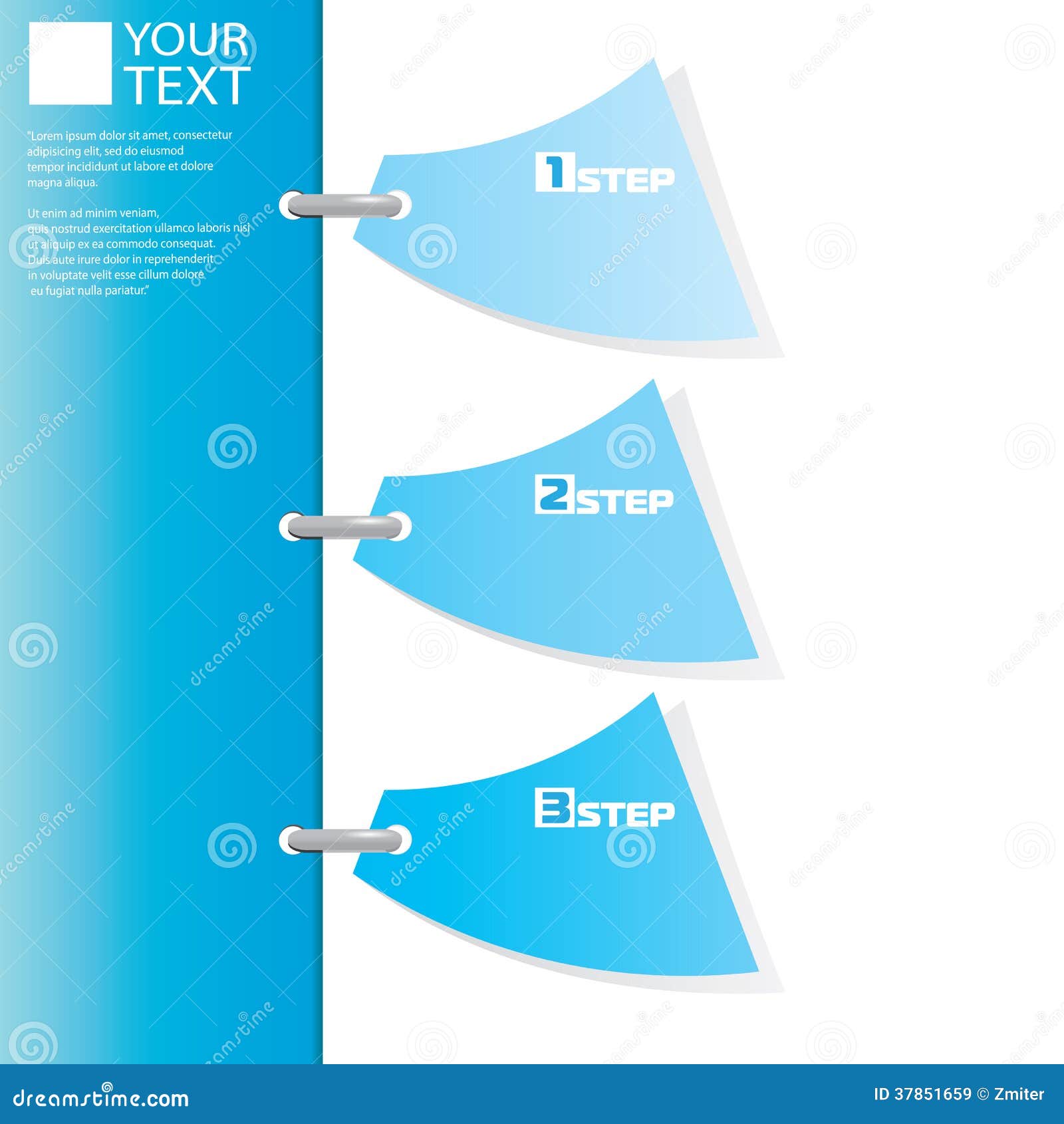 Modern Blue Infographics Numbered Banners Stock Vector - Illustration ...