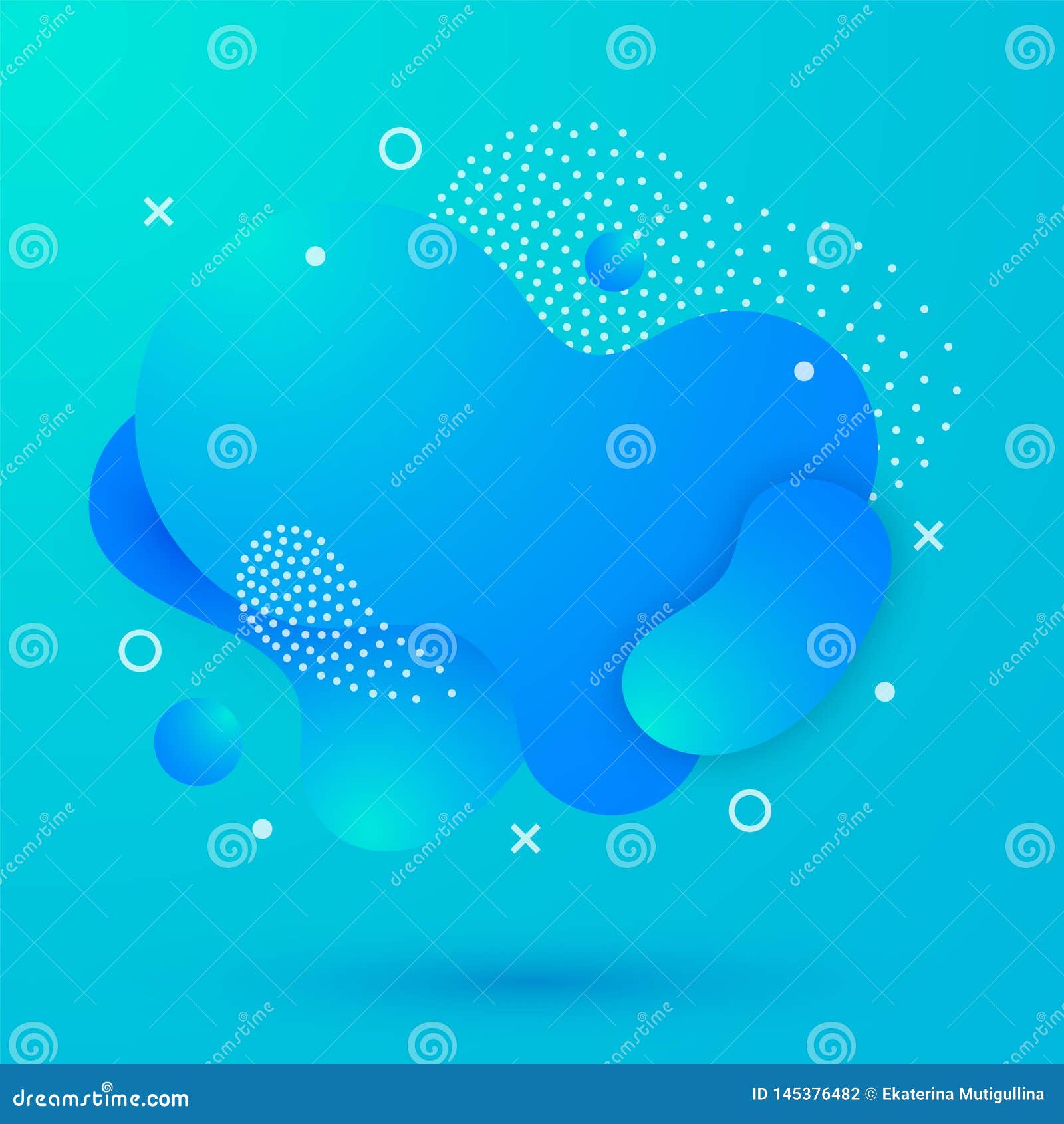 Modern Blue Liquid Color Background Stock Vector - Illustration of flow ...