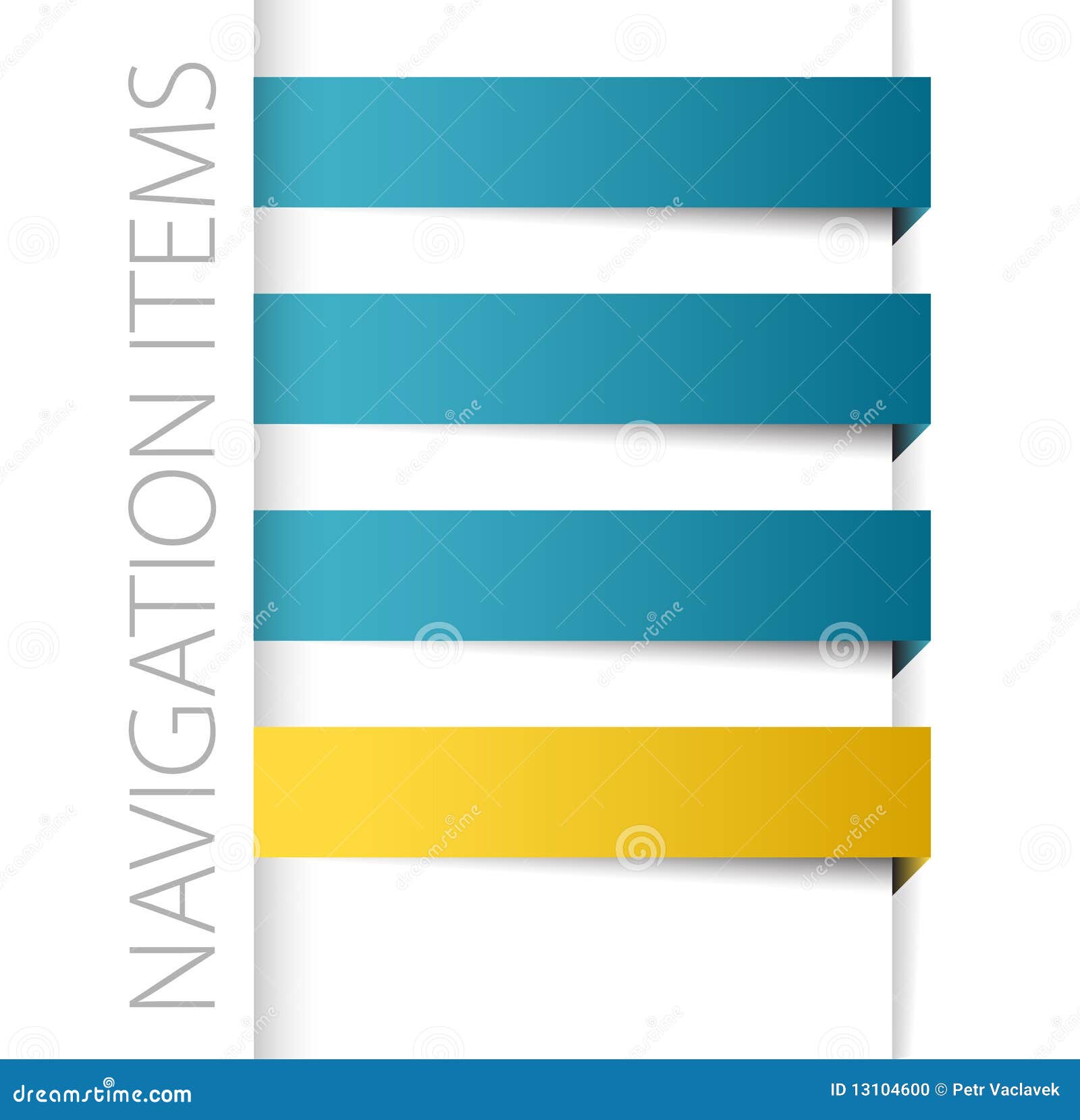 Modern Blue Navigation Items Stock Vector - Illustration of editable ...