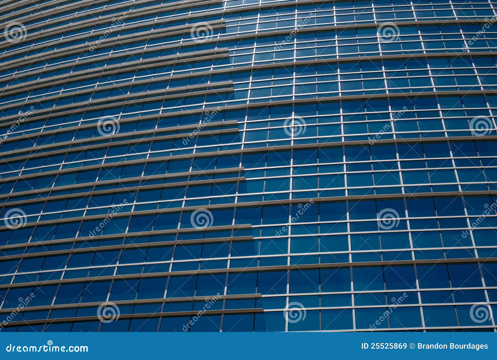 Modern Blue Office Building Stock Image - Image of building, center ...