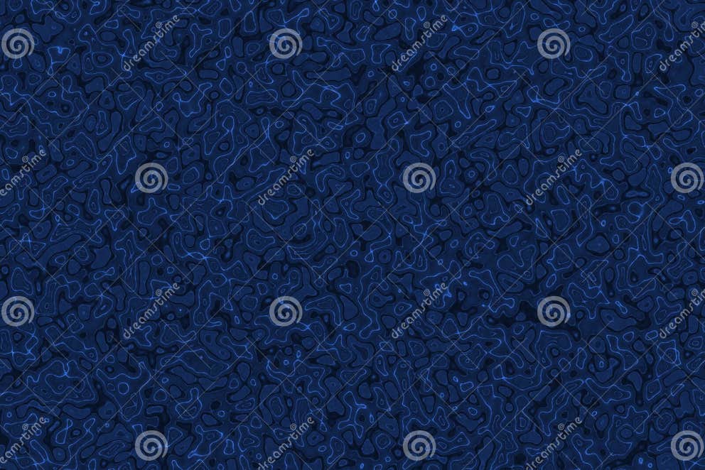 Modern Blue Pattern with Fluent Forms Digitally Drawn Texture ...