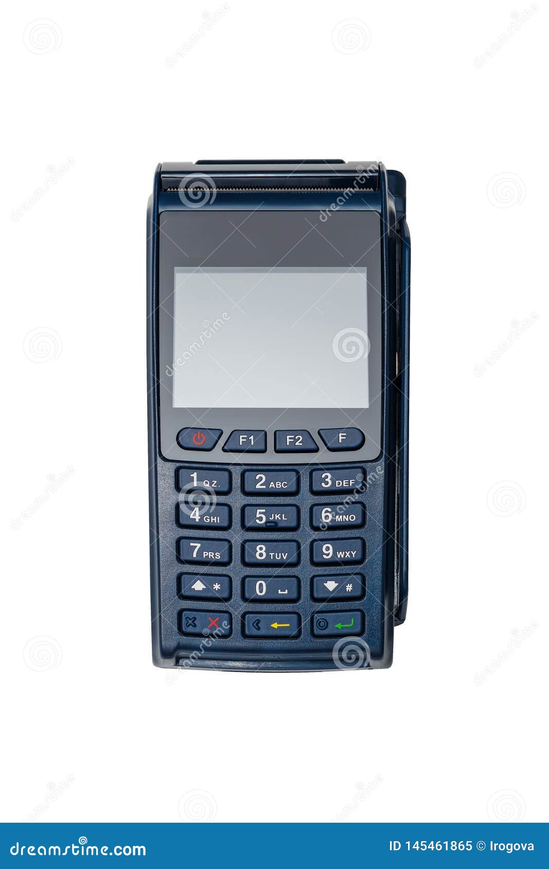 Modern Blue Payment Terminal Stock Image - Image of plastic, financial ...