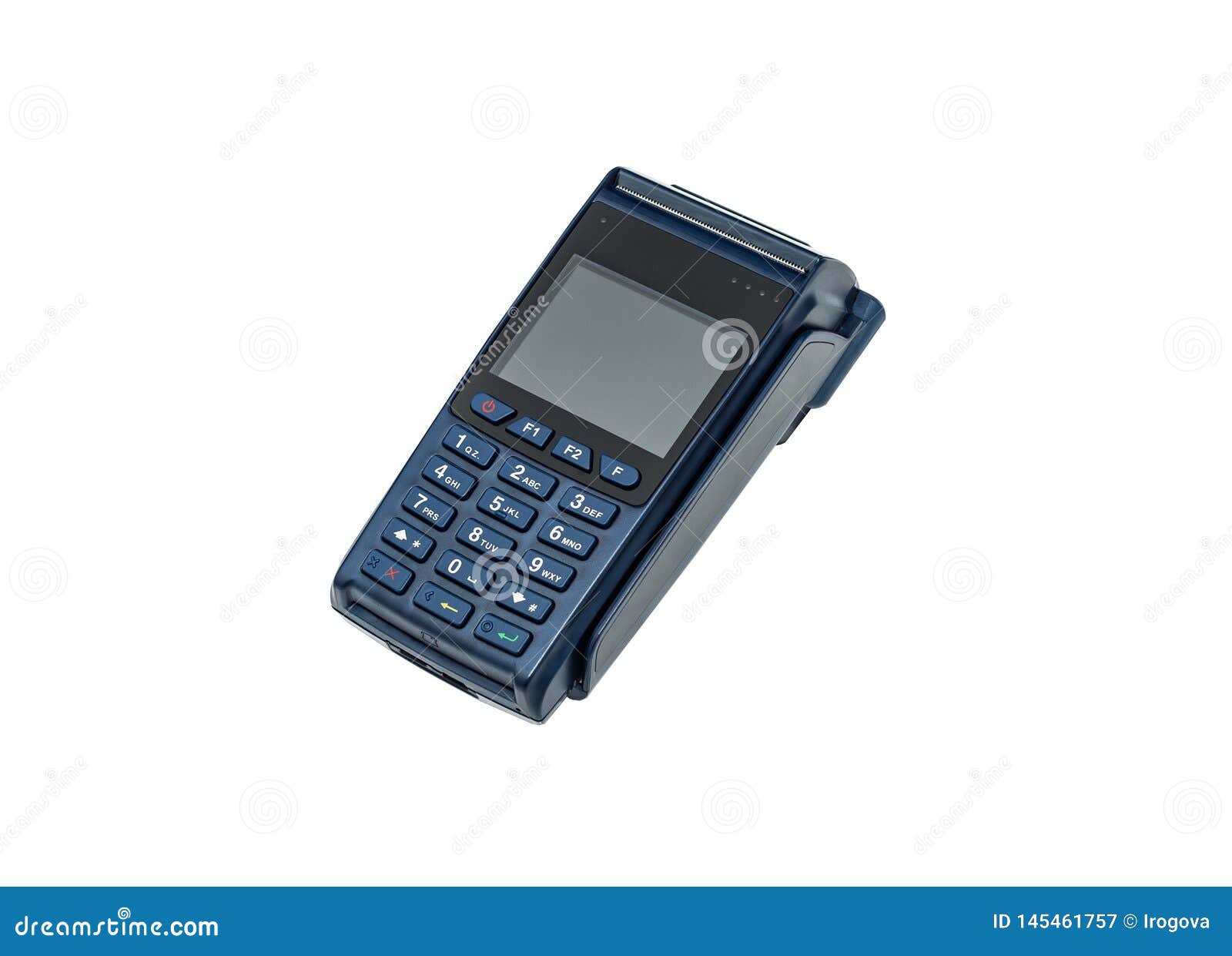 Modern Blue Payment Terminal, with a Blank Screen Stock Image - Image ...